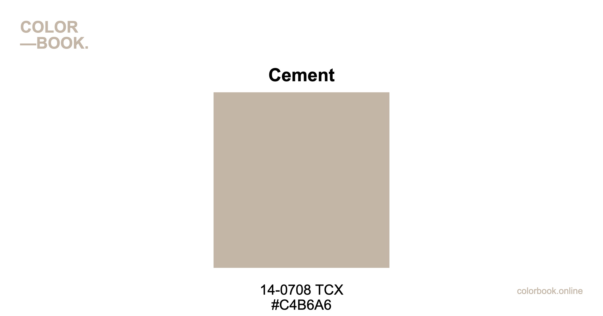 Cement - Pantone 14-0708 TCX | Color Color Guide & Cotton Swatch