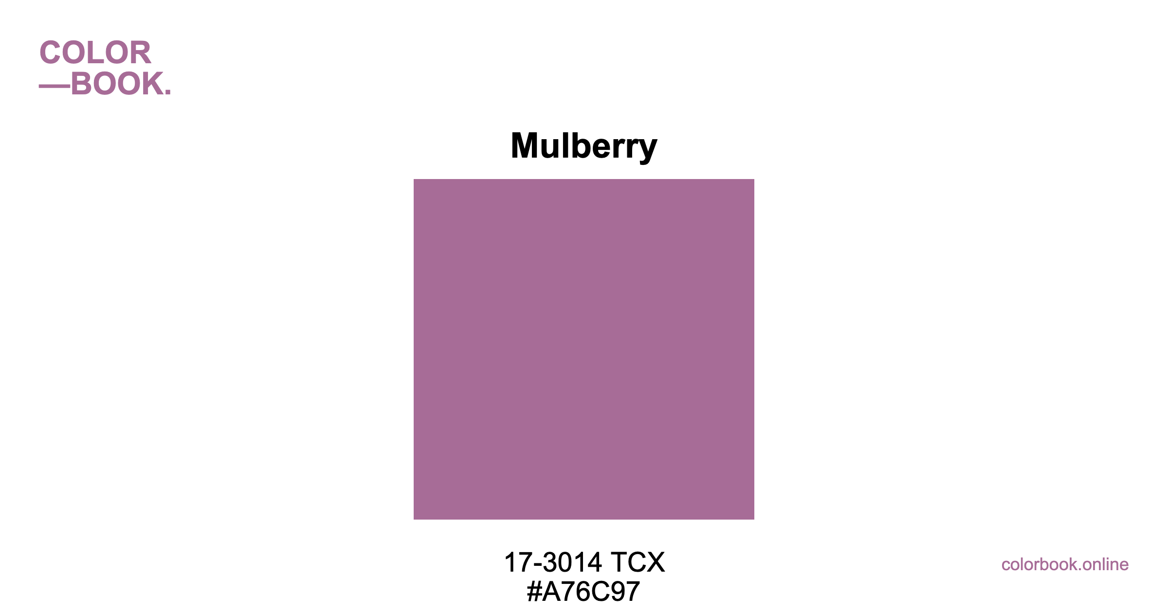 Mulberry - Pantone 17-3014 TCX | Color Color Guide & Cotton Swatch