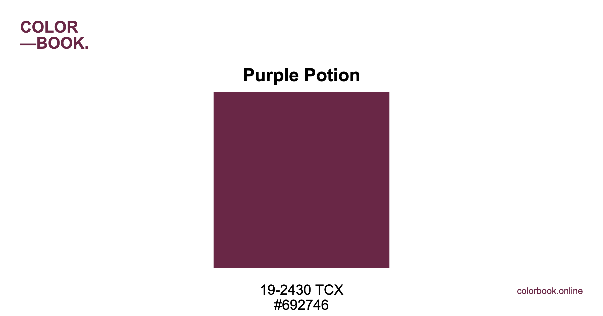 Purple Potion - Pantone 19-2430 TCX | Red Color Guide & Cotton Swatch