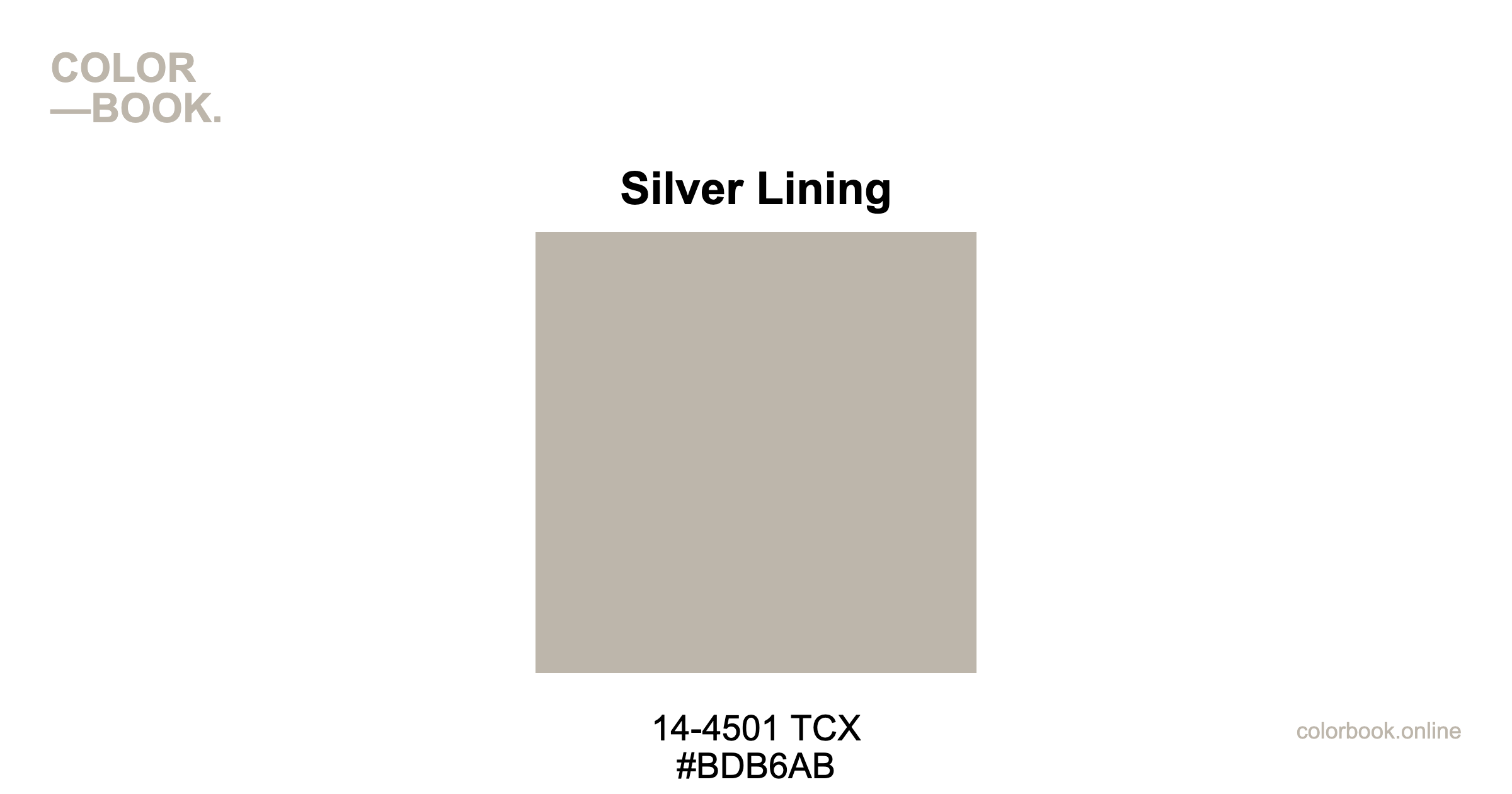 Silver Lining - Pantone 14-4501 TCX | Color Color Guide & Cotton Swatch