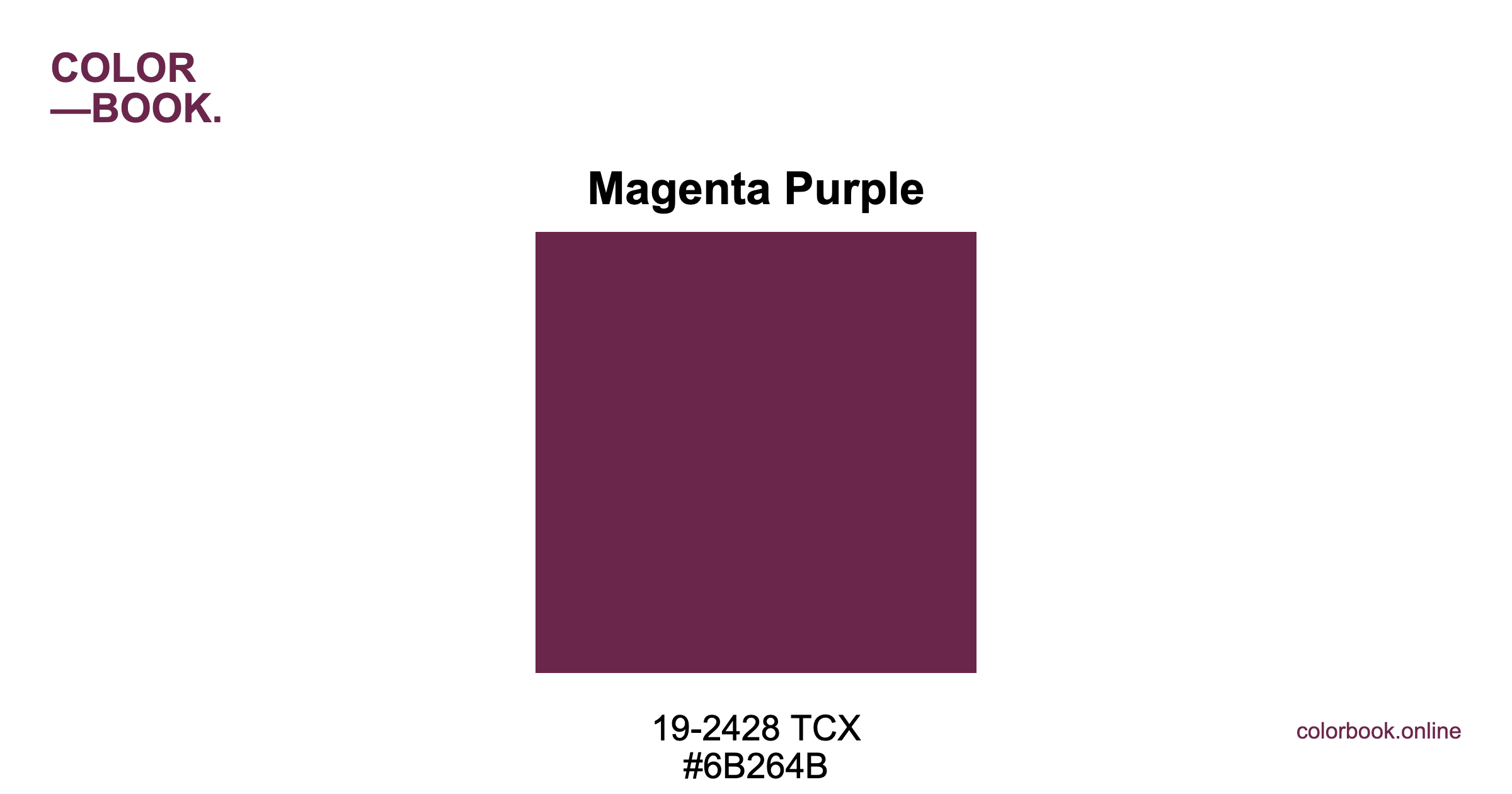 Magenta Purple - Pantone 19-2428 TCX | Color Color Guide & Cotton Swatch