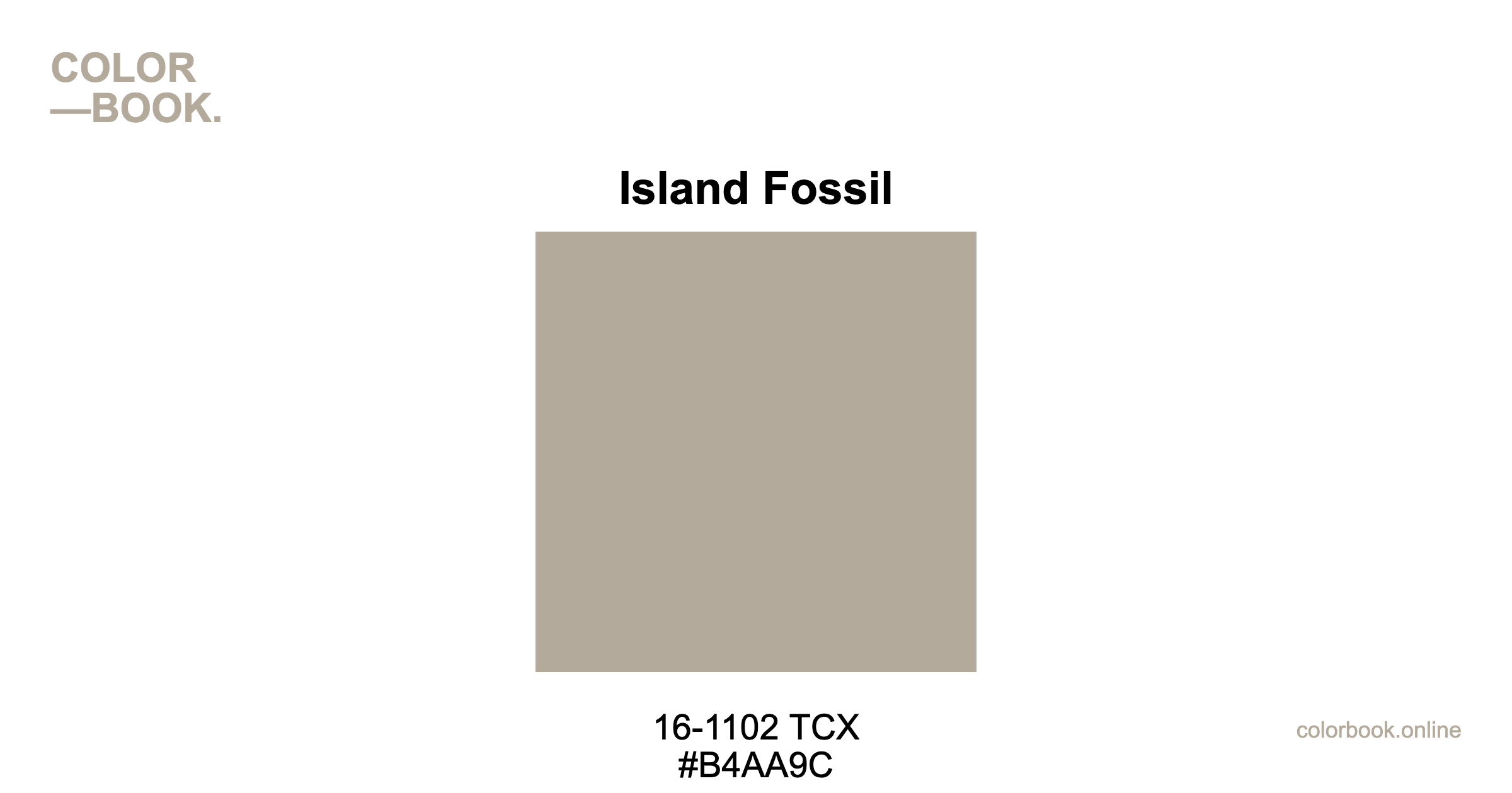 Island Fossil - Pantone 16-1102 TCX | Color Color Guide & Cotton Swatch