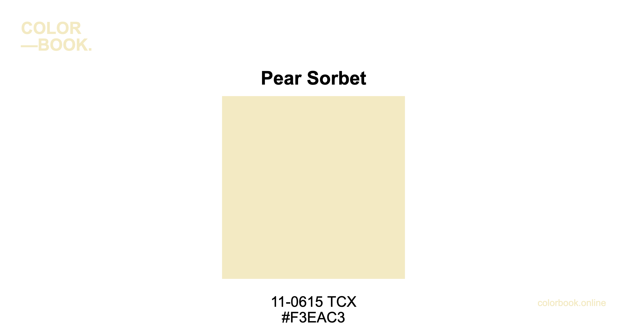 Pear Sorbet - Pantone 11-0615 TCX | Color Color Guide & Cotton Swatch
