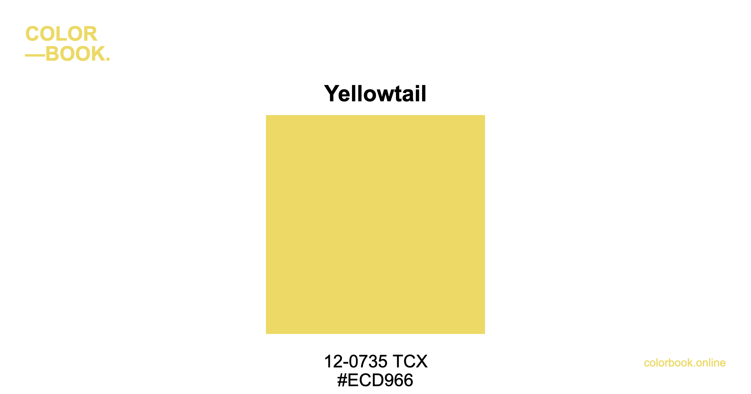 Yellowtail - Pantone 12-0735 TCX | Yellow Color Guide & Cotton Swatch