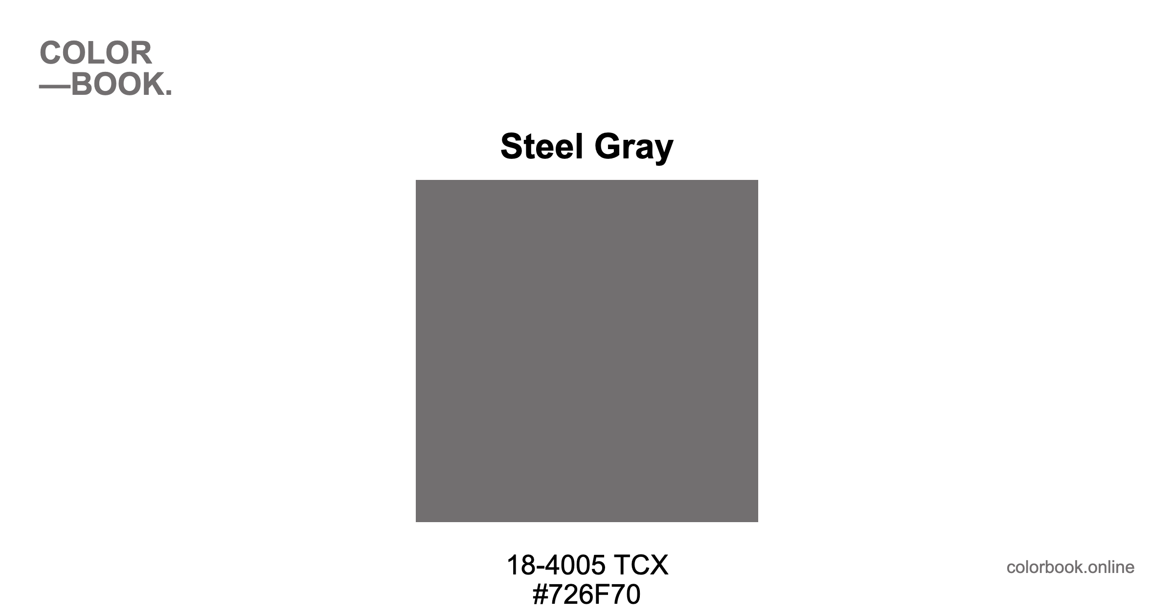 Steel Gray - Pantone 18-4005 TCX | Color Color Guide & Cotton Swatch