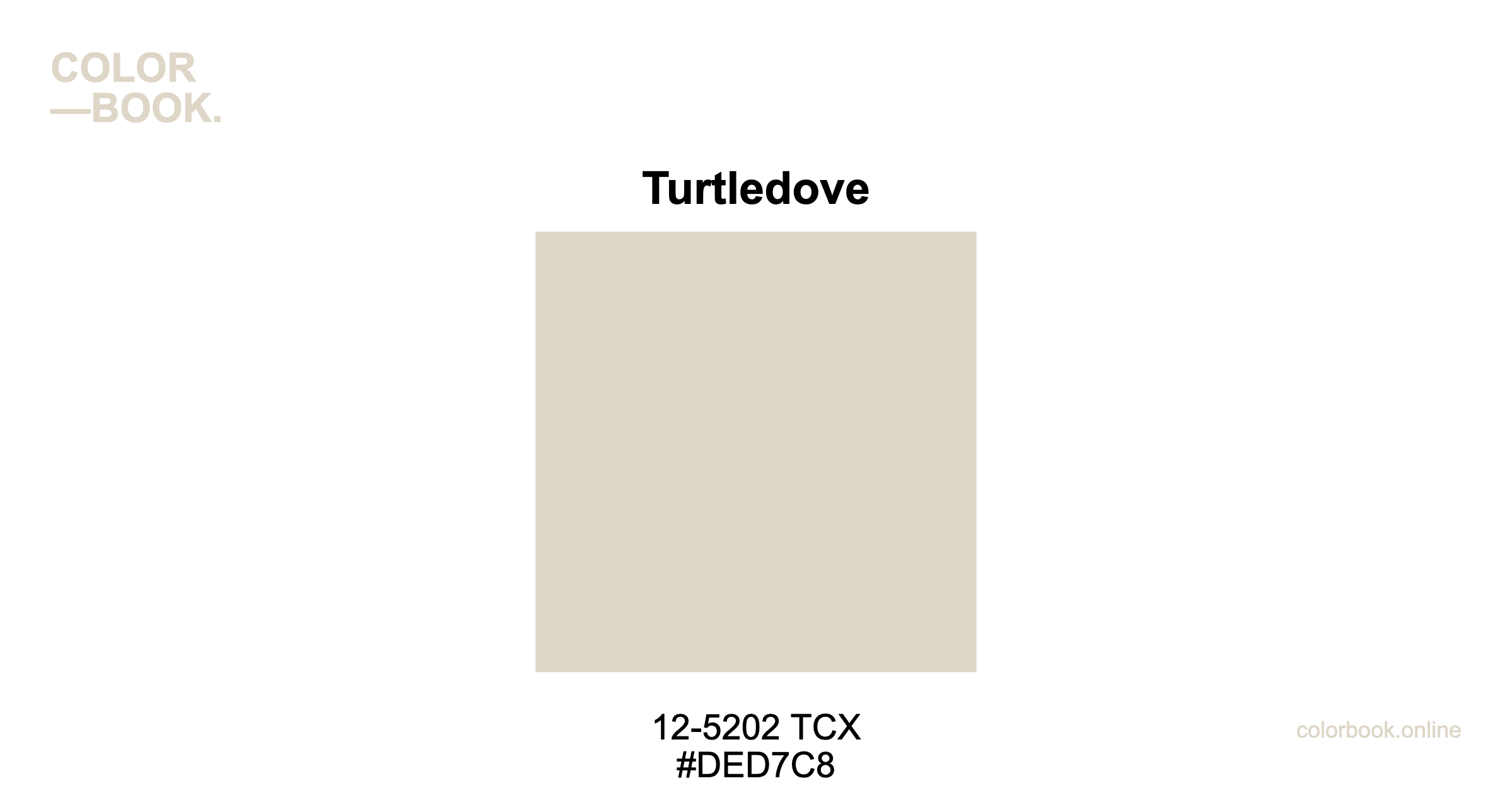 Turtledove - Pantone 12-5202 TCX | Color Color Guide & Cotton Swatch