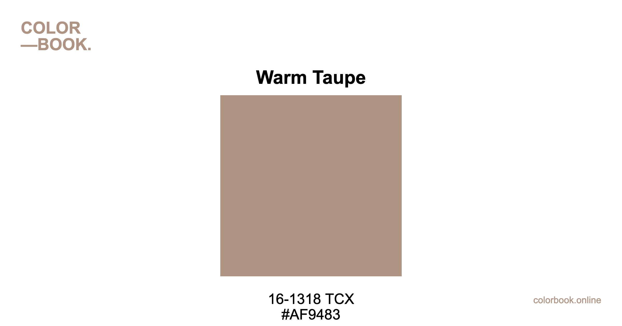 Warm Taupe - Pantone 16-1318 TCX | Color Color Guide & Cotton Swatch