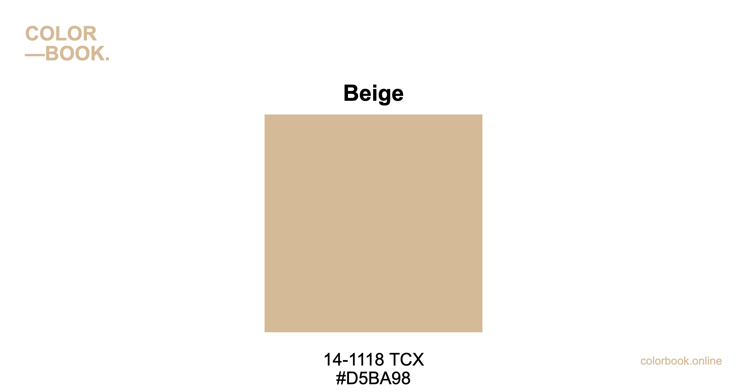 Beige - Pantone 14-1118 TCX | Color Color Guide & Cotton Swatch