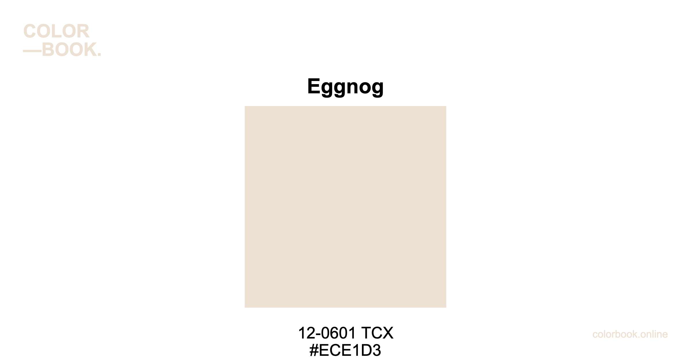 Eggnog - Pantone 12-0601 TCX | Color Color Guide & Cotton Swatch