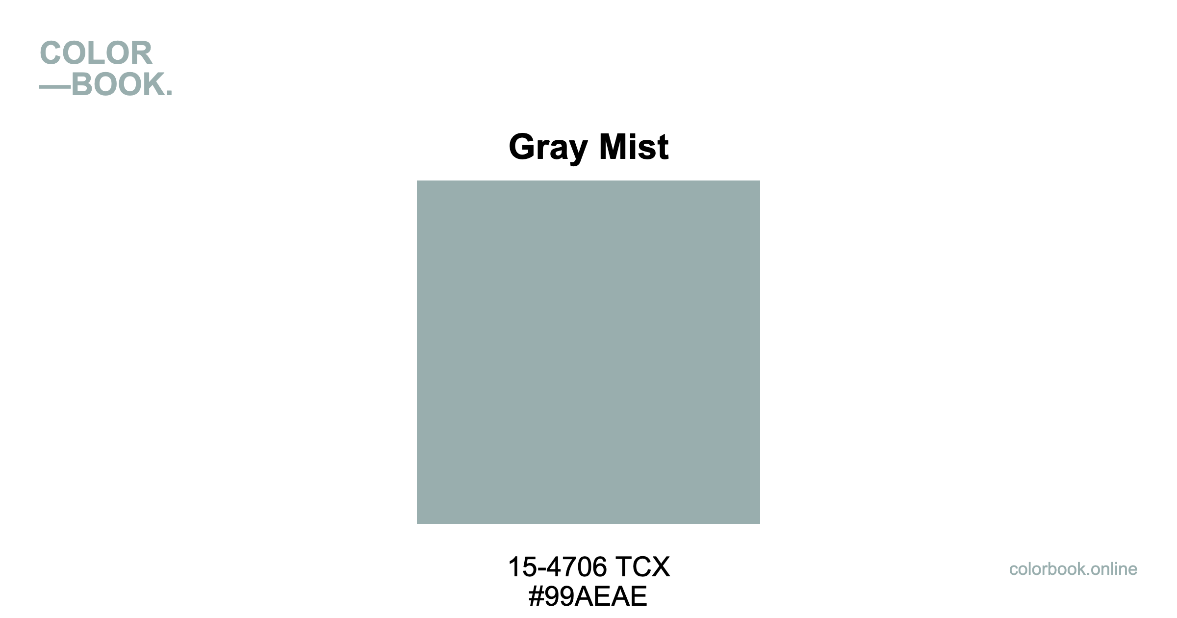 Gray Mist - Pantone 15-4706 TCX | Color Color Guide & Cotton Swatch