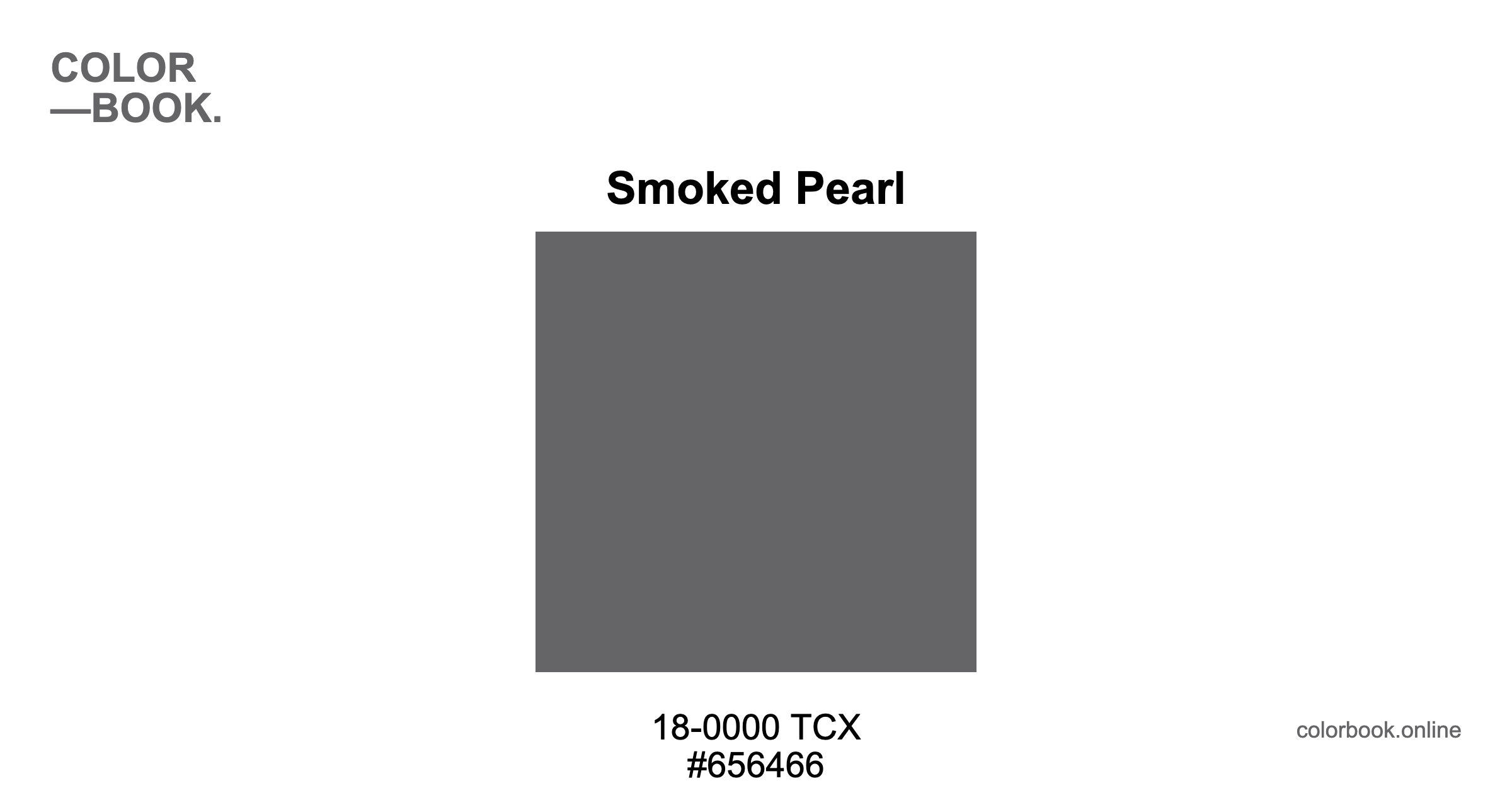 Smoked Pearl - Pantone 18-0000 TCX | Color Color Guide & Cotton Swatch
