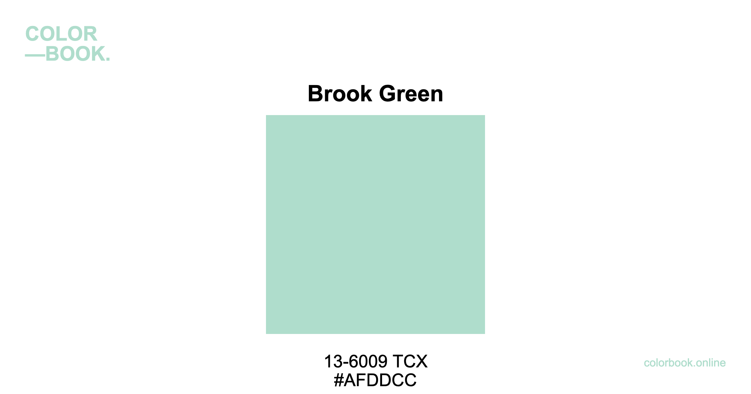 Brook Green - Pantone 13-6009 TCX | Color Color Guide & Cotton Swatch