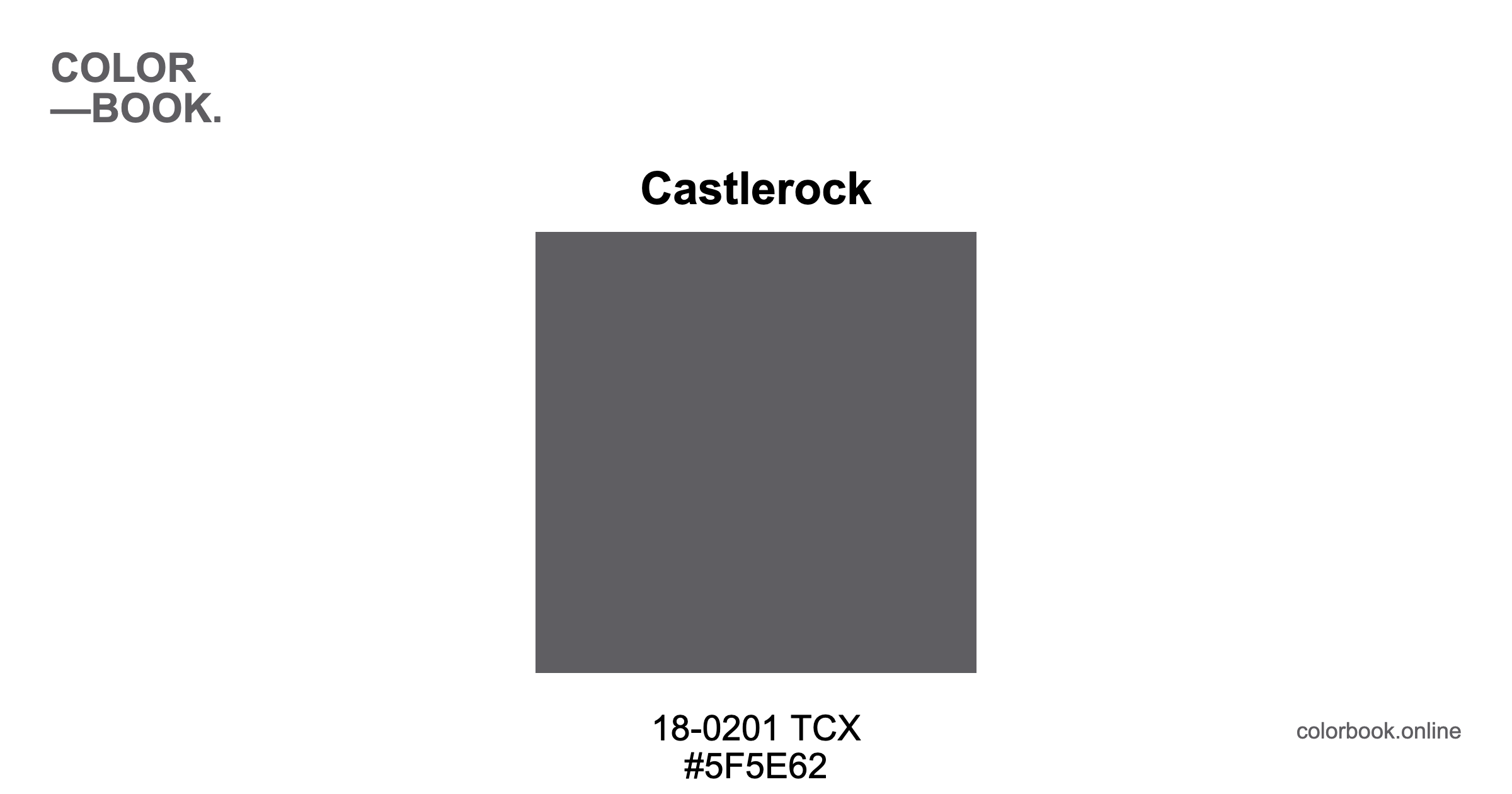 Castlerock - Pantone 18-0201 TCX | Color Color Guide & Cotton Swatch