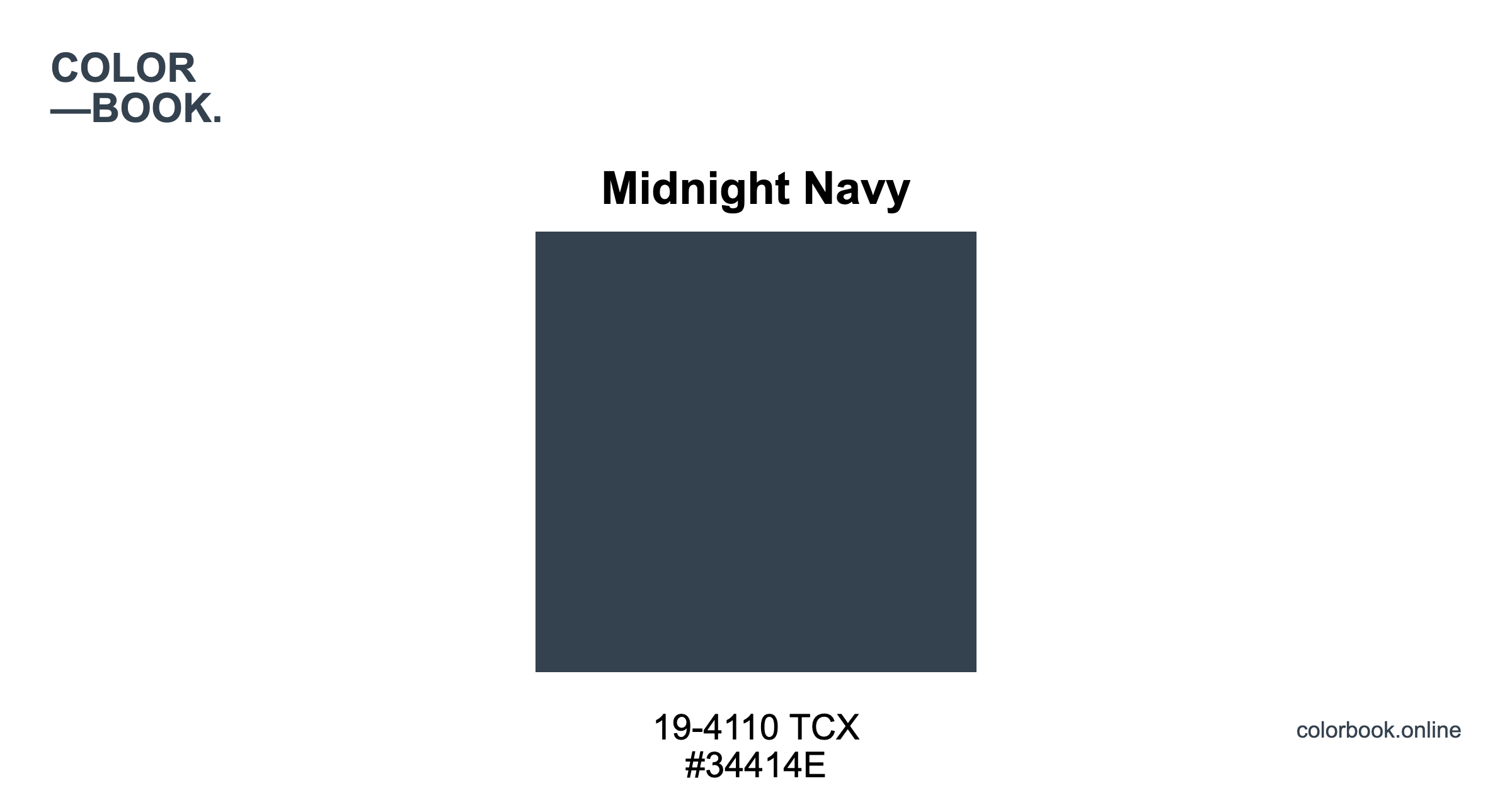 Midnight Navy - Pantone 19-4110 TCX | Color Color Guide & Cotton Swatch