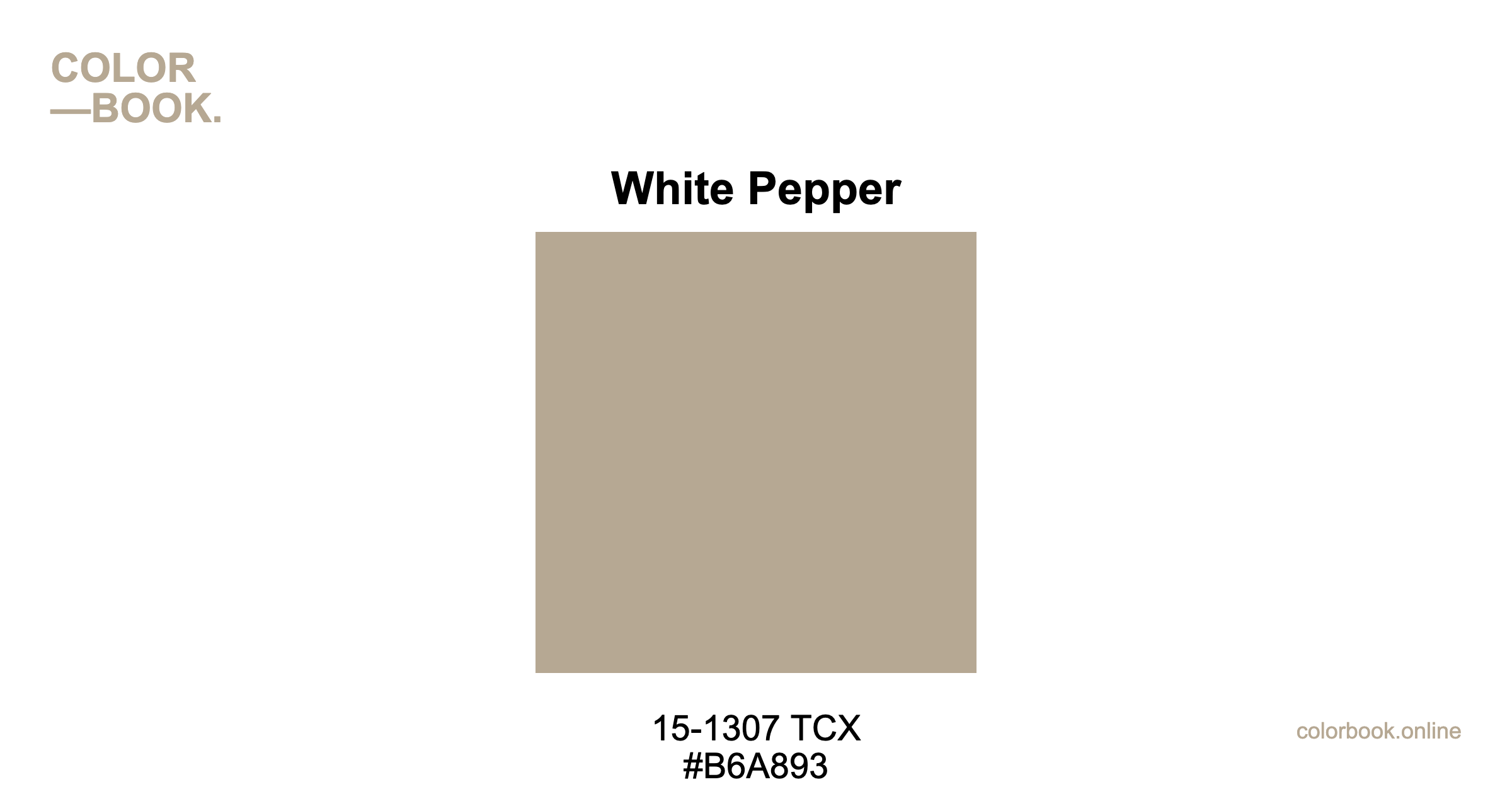 White Pepper - Pantone 15-1307 TCX | Color Color Guide & Cotton Swatch
