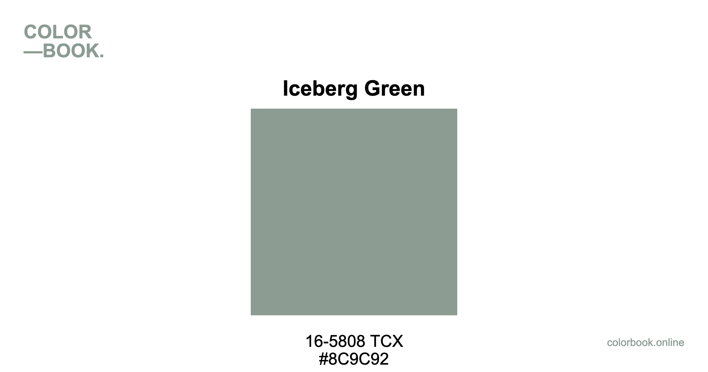 Iceberg Green - Pantone 16-5808 TCX | Color Color Guide & Cotton Swatch