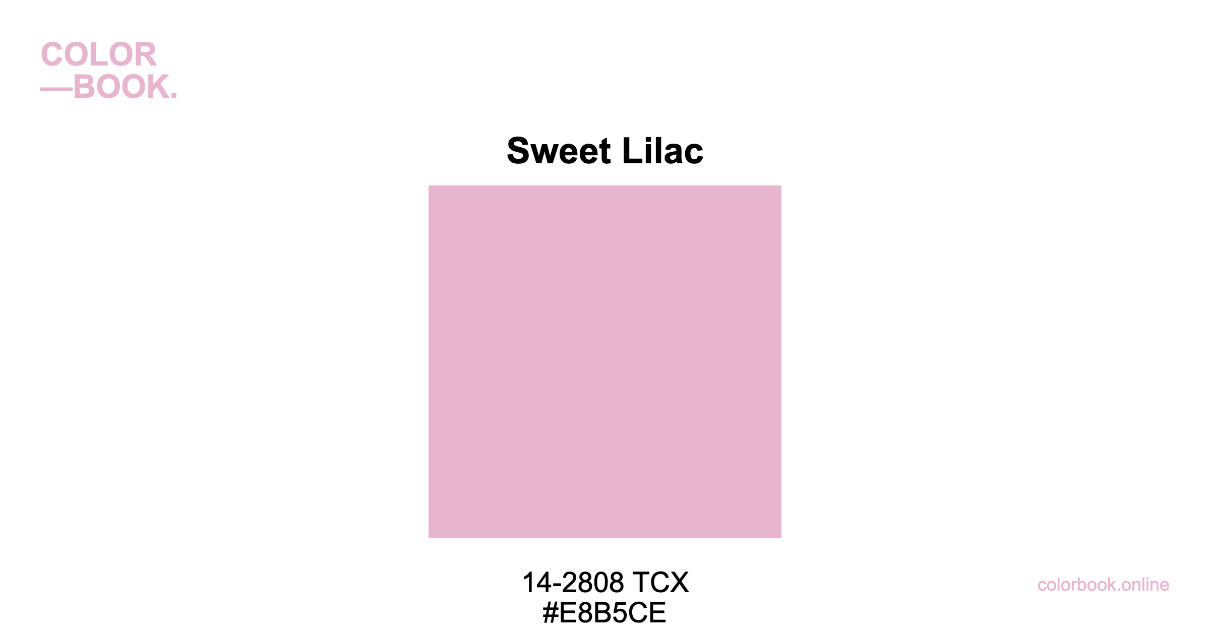 Sweet Lilac - Pantone 14-2808 TCX | Color Color Guide & Cotton Swatch