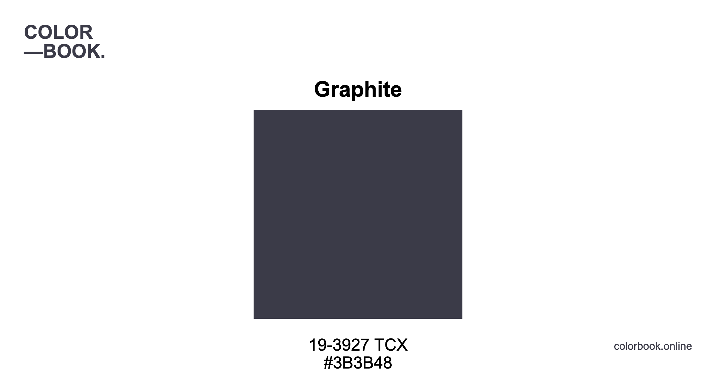 Graphite - Pantone 19-3927 TCX | Color Color Guide & Cotton Swatch