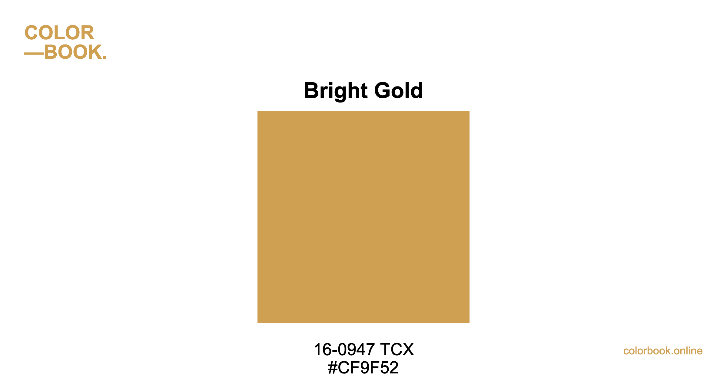 Bright Gold - Pantone 16-0947 TCX | Color Color Guide & Cotton Swatch