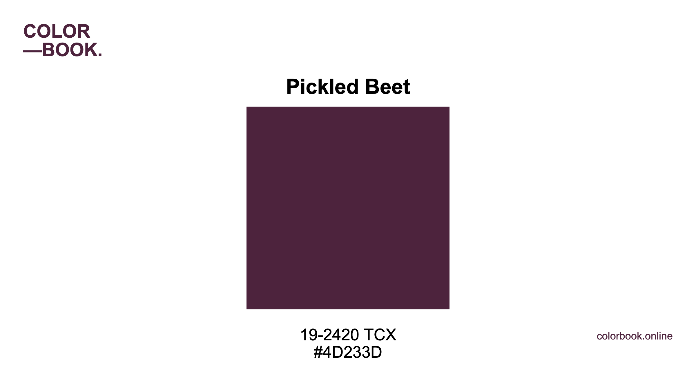 Pickled Beet - Pantone 19-2420 TCX | Color Color Guide & Cotton Swatch