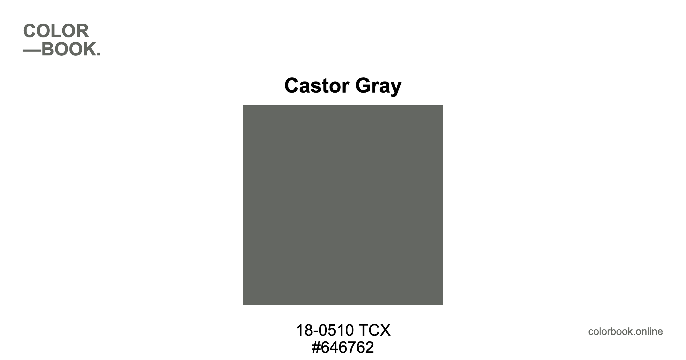 Castor Gray - Pantone 18-0510 TCX | Color Color Guide & Cotton Swatch
