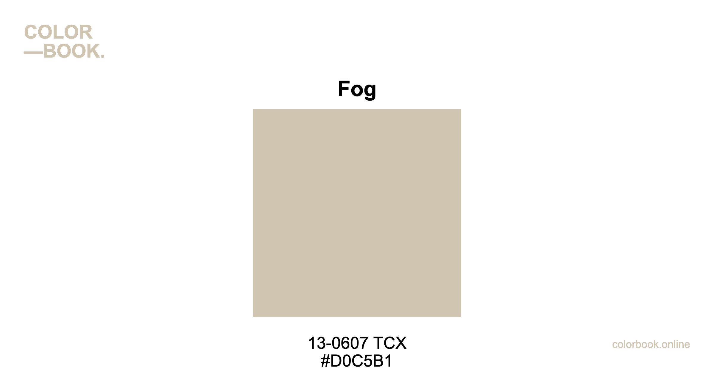 Fog - Pantone 13-0607 TCX | Color Color Guide & Cotton Swatch