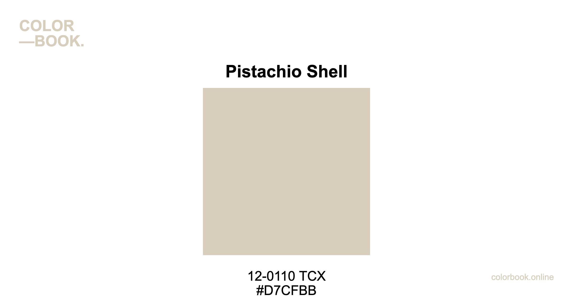 Pistachio Shell - Pantone 12-0110 TCX | Color Color Guide & Cotton Swatch