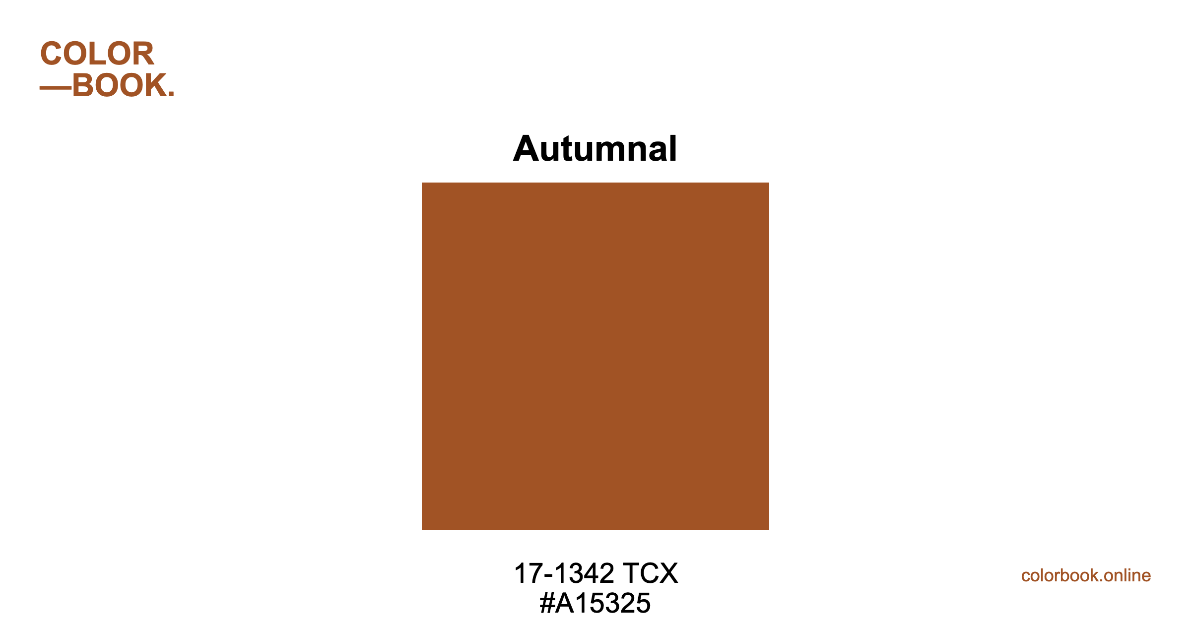 Autumnal - Pantone 17-1342 TCX | Brown Color Guide & Cotton Swatch
