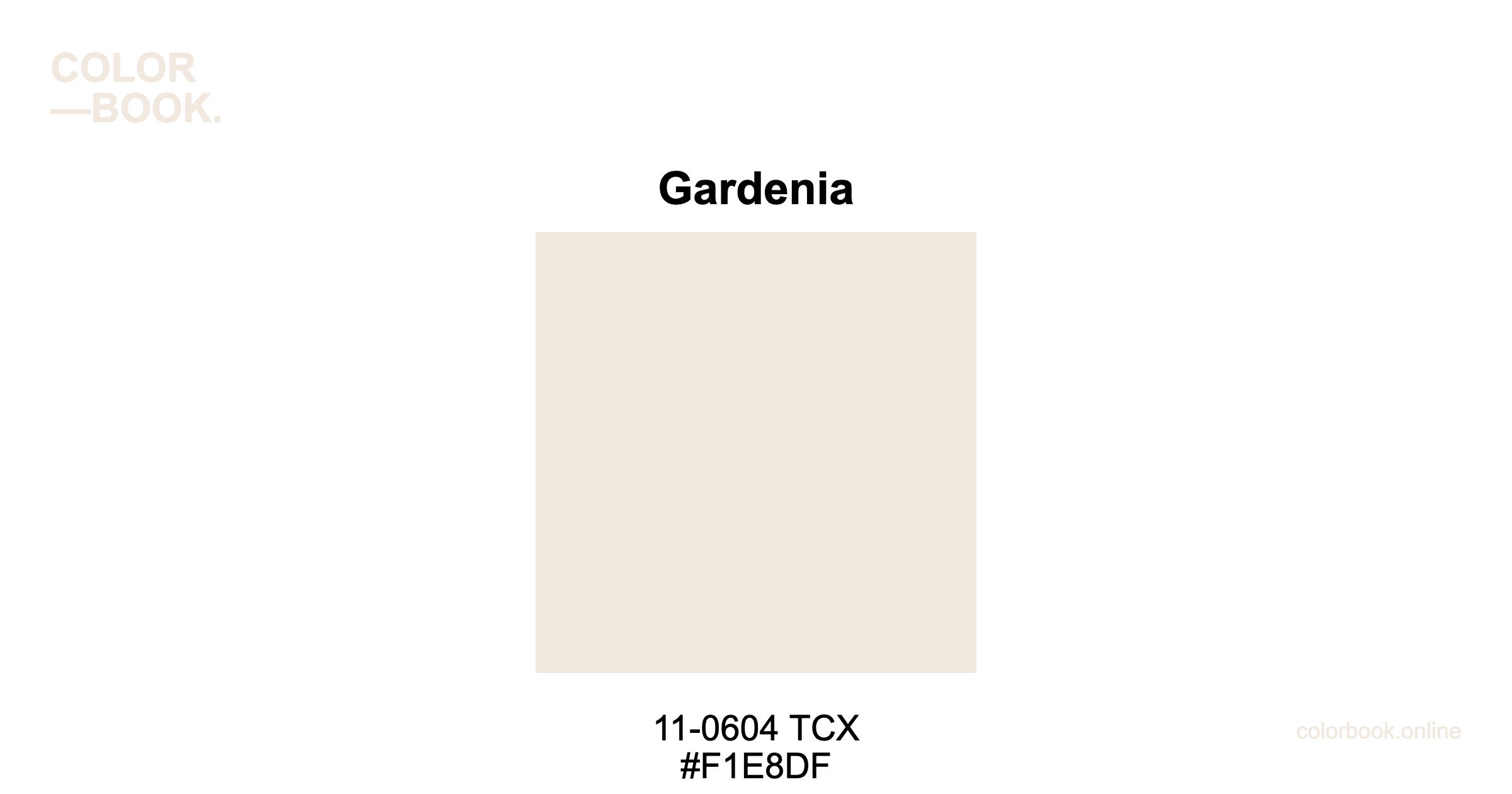 Gardenia - Pantone 11-0604 TCX | Color Color Guide & Cotton Swatch