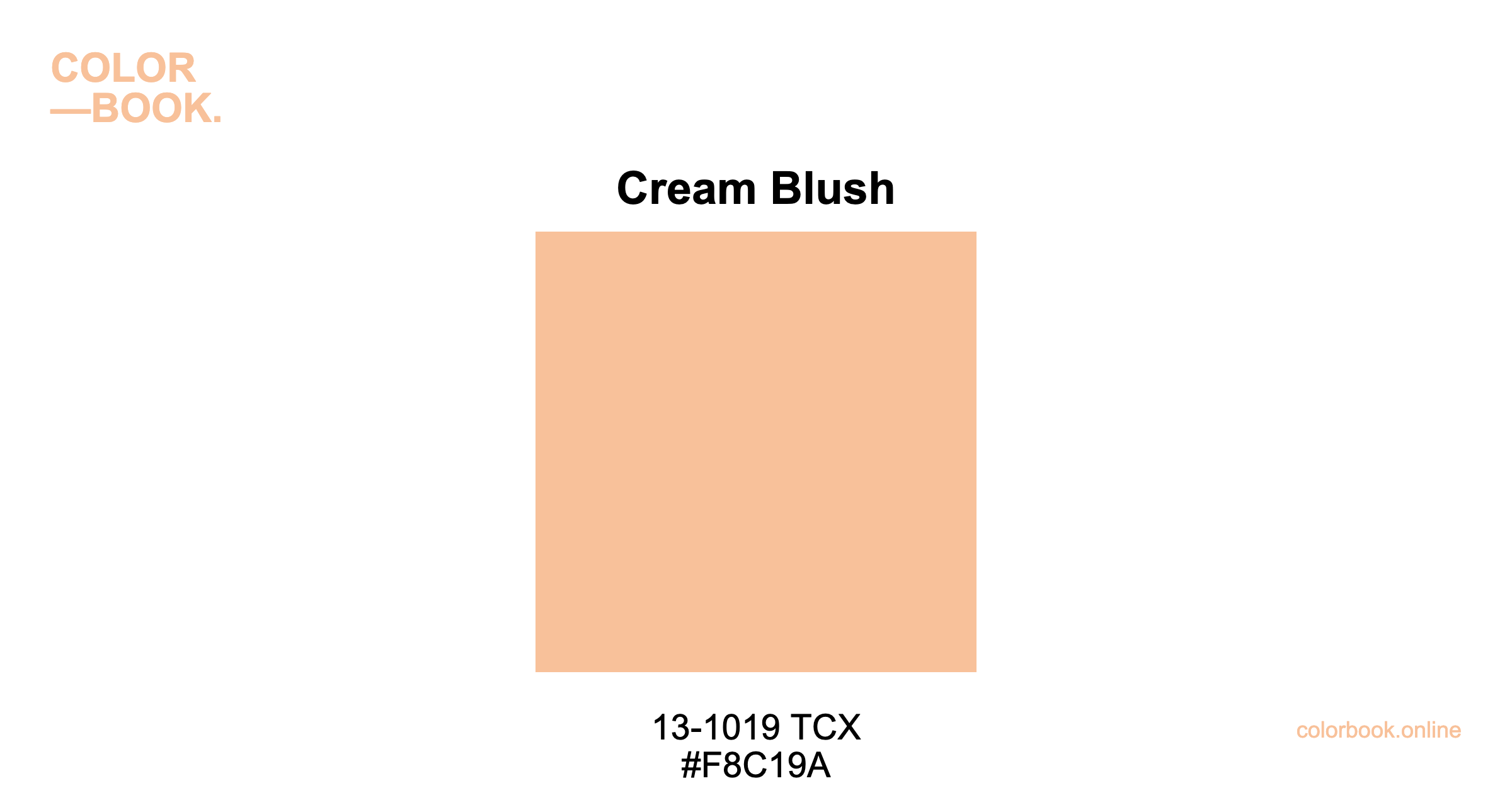 Cream Blush - Pantone 13-1019 TCX | Color Color Guide & Cotton Swatch