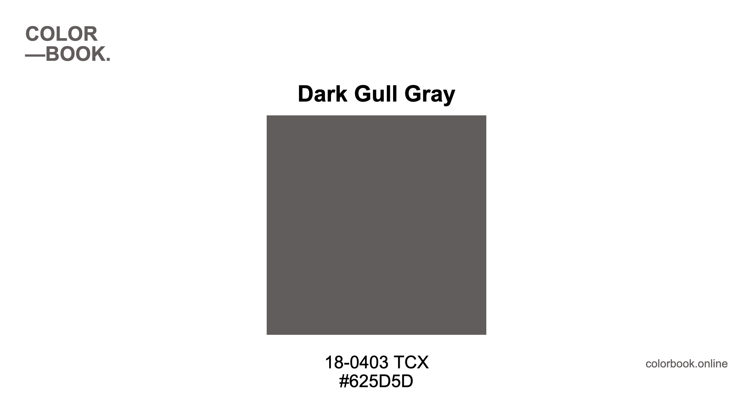 Dark Gull Gray - Pantone 18-0403 TCX | Color Color Guide & Cotton Swatch