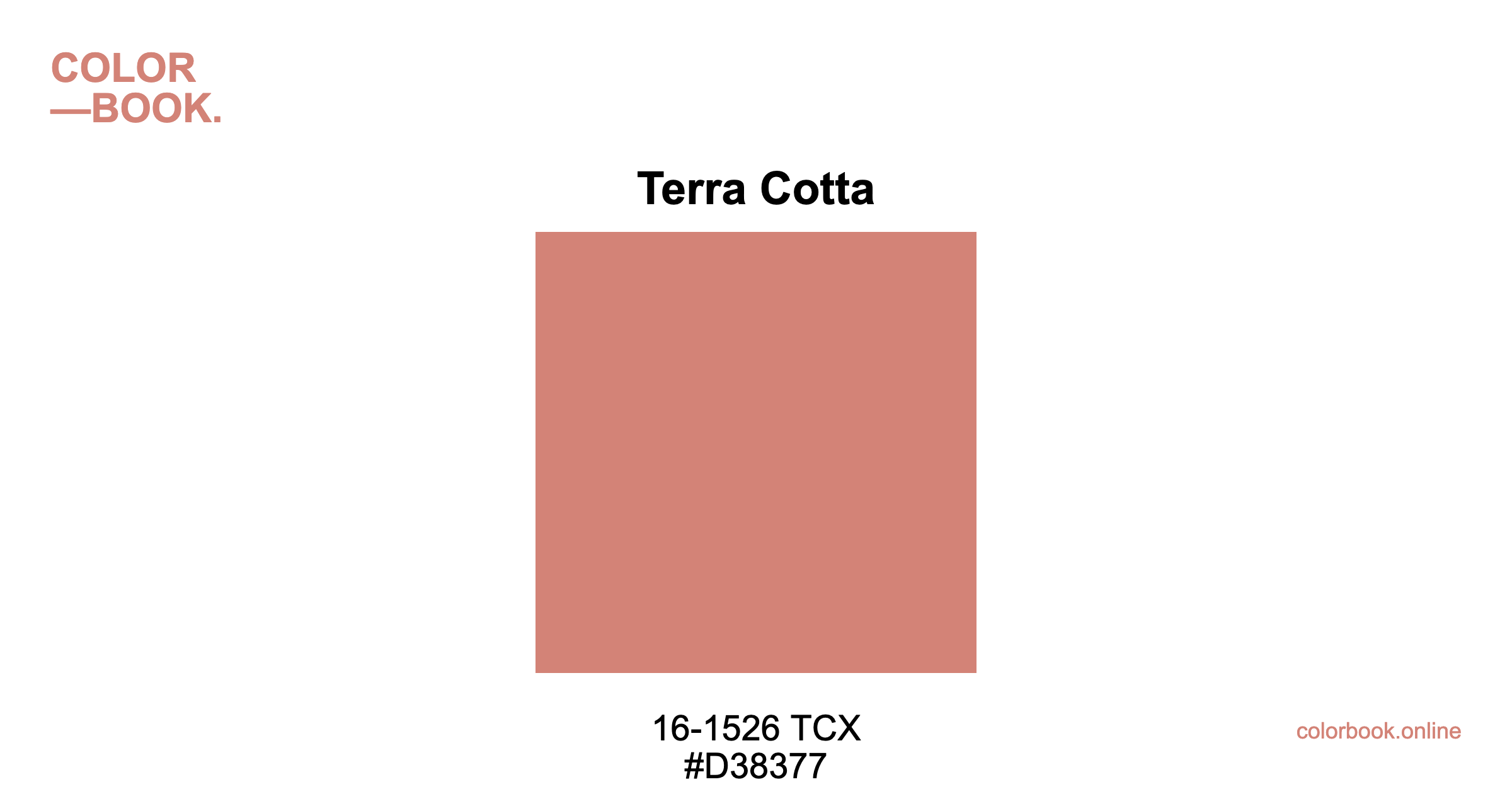 Terra Cotta Pantone 16 1526 TCX Color Color Guide Cotton Swatch