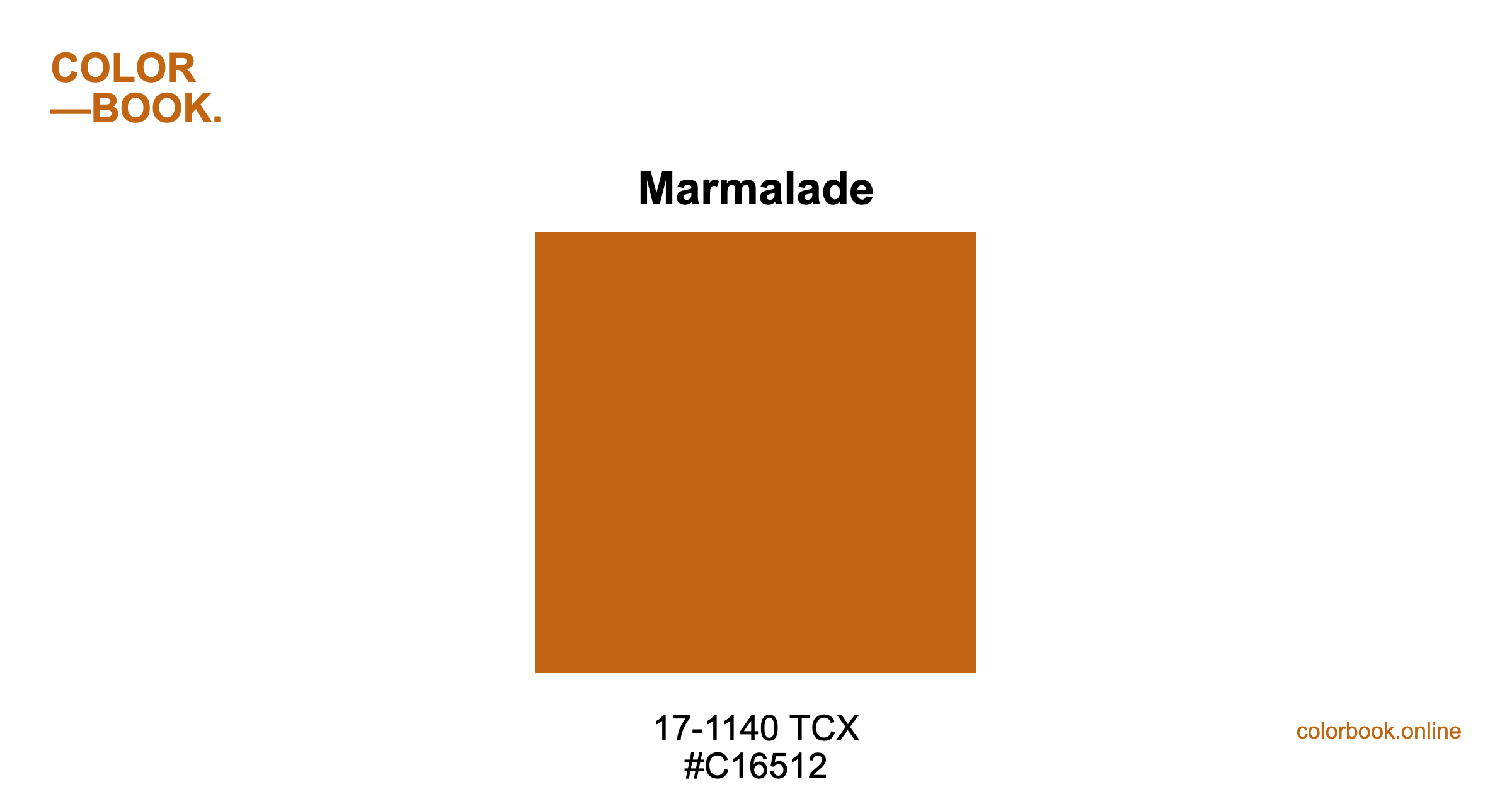 Marmalade - Pantone 17-1140 TCX | Orange Color Guide & Cotton Swatch