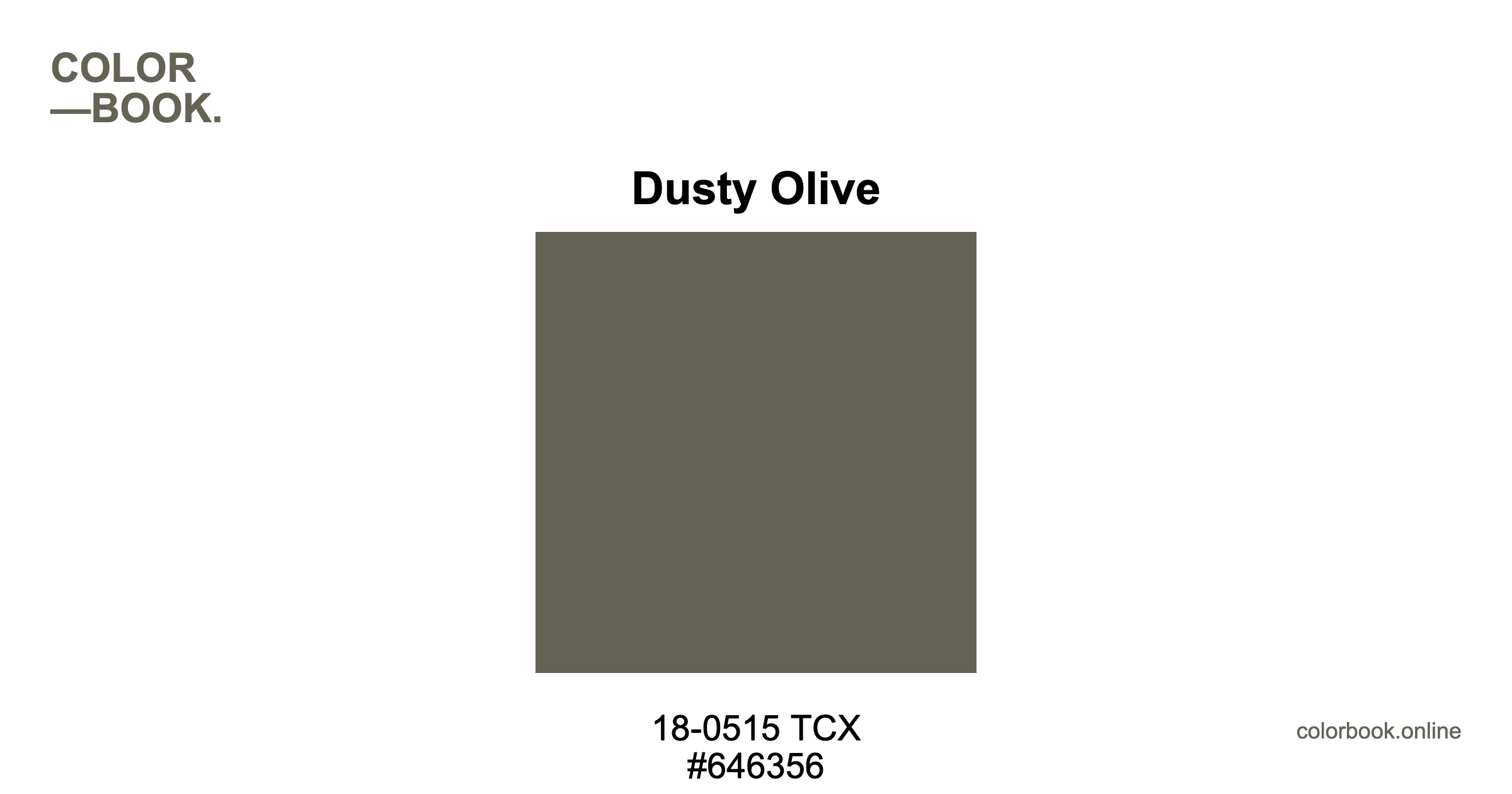 Dusty Olive - Pantone 18-0515 TCX | Color Color Guide & Cotton Swatch