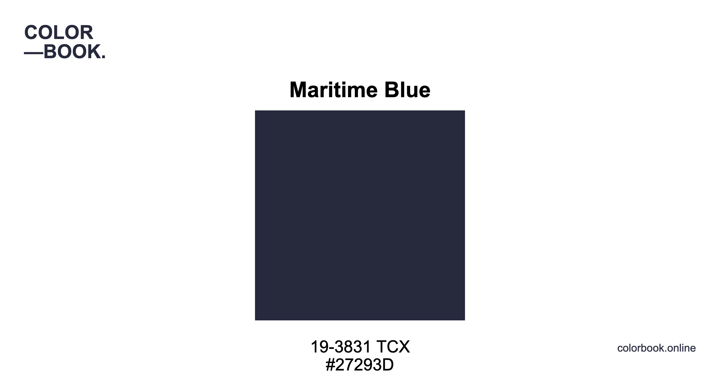 Maritime Blue - Pantone 19-3831 TCX | Color Color Guide & Cotton Swatch