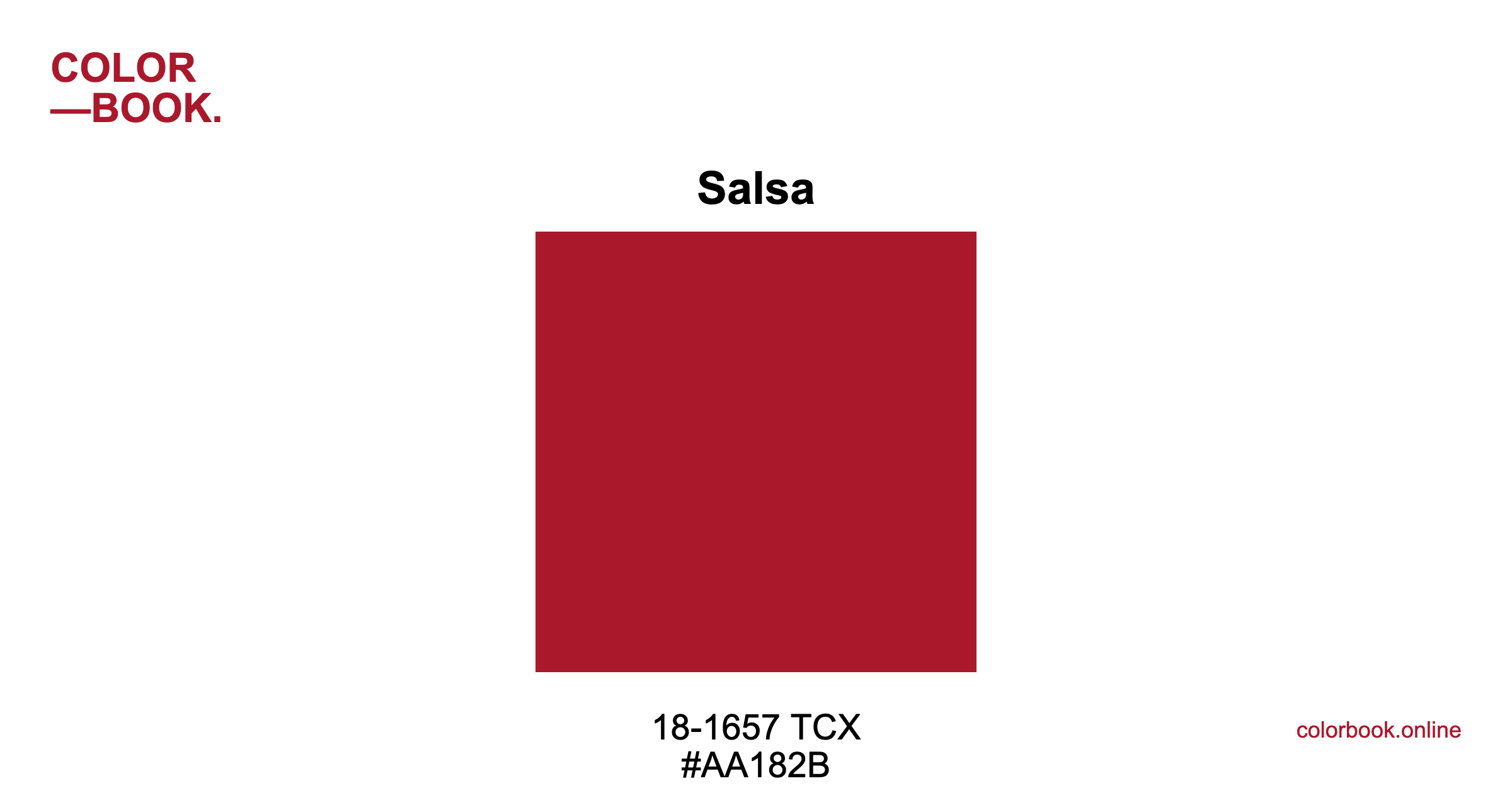 Salsa - Pantone 18-1657 TCX | Red Color Guide & Cotton Swatch