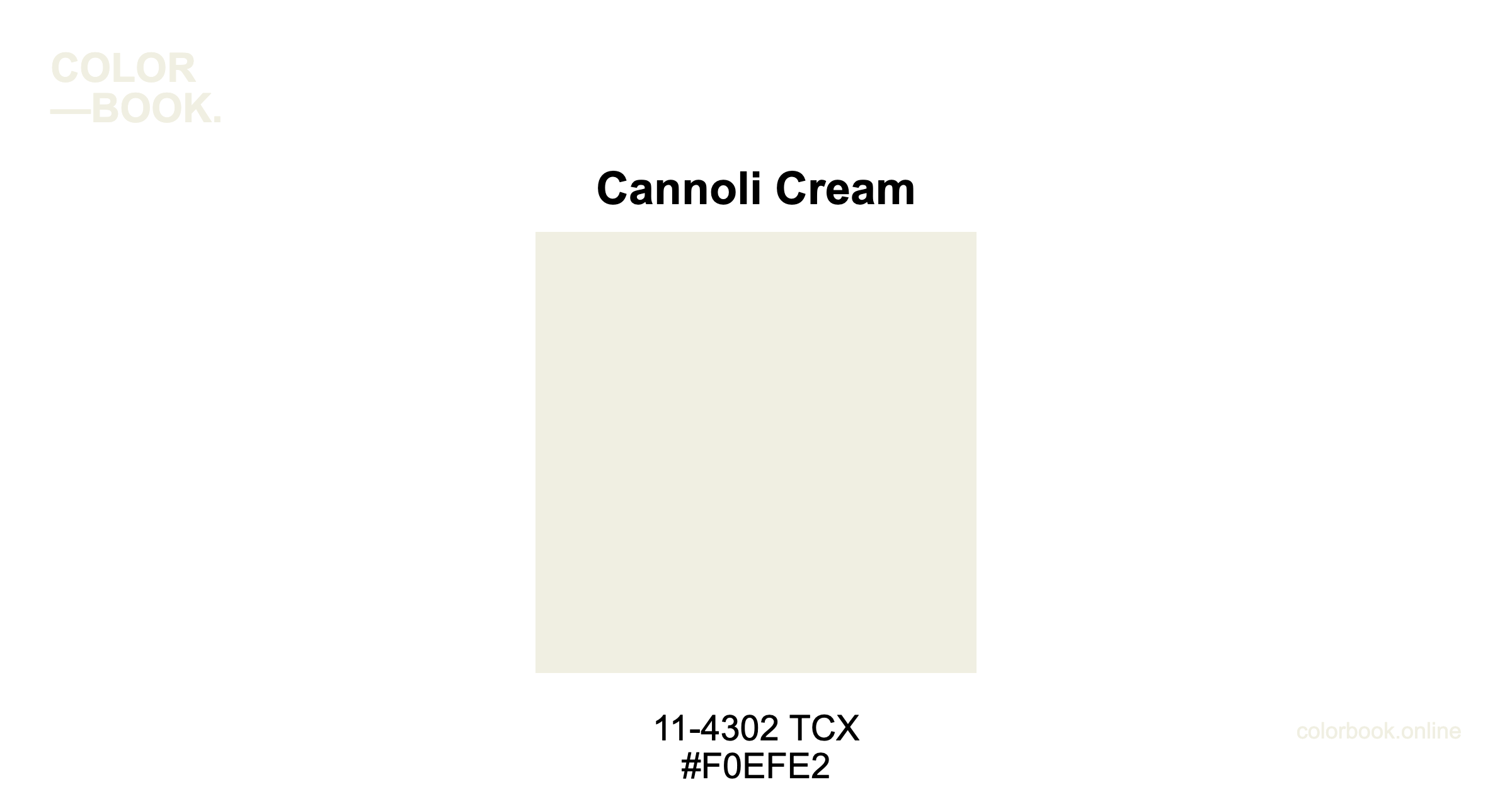Cannoli Cream - Pantone 11-4302 TCX | Color Color Guide & Cotton Swatch