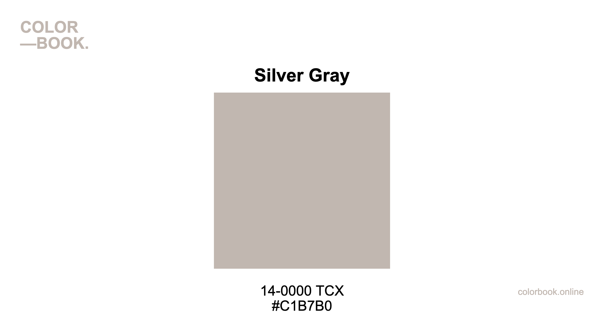Silver Gray - Pantone 14-0000 TCX | Color Color Guide & Cotton Swatch