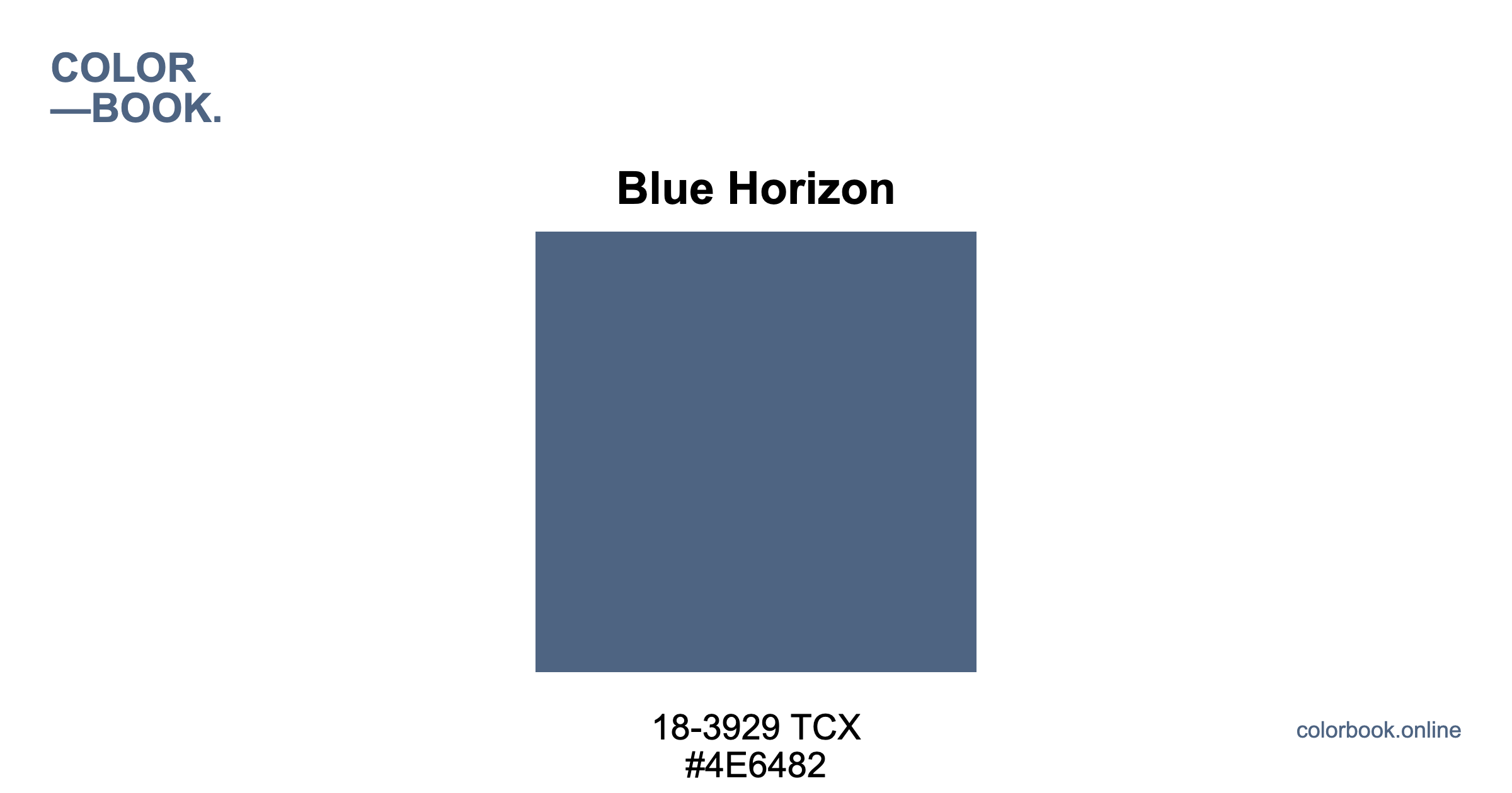 Blue Horizon - Pantone 18-3929 TCX | Color Color Guide & Cotton Swatch