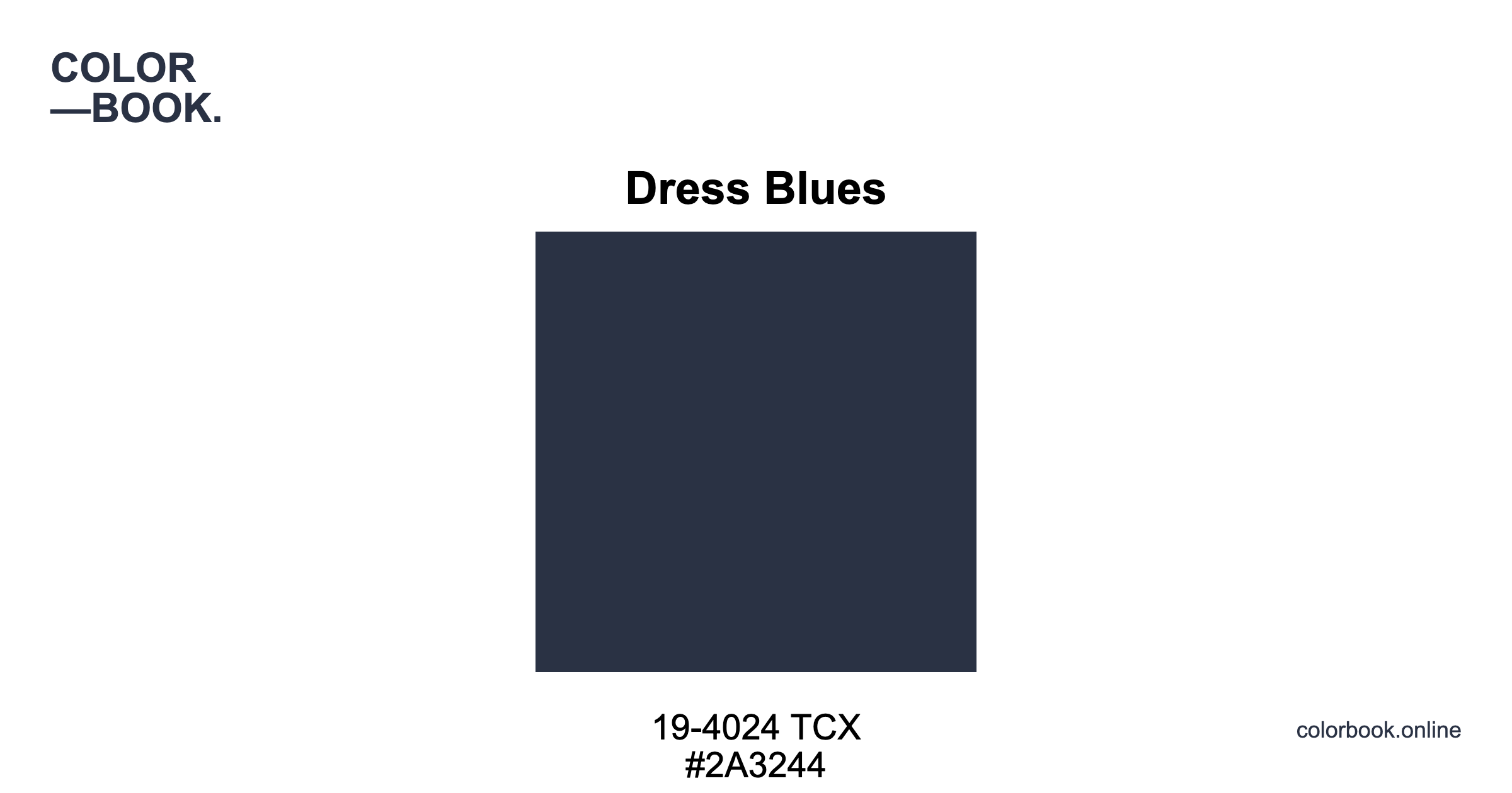 Dress Blues - Pantone 19-4024 TCX | Color Color Guide & Cotton Swatch