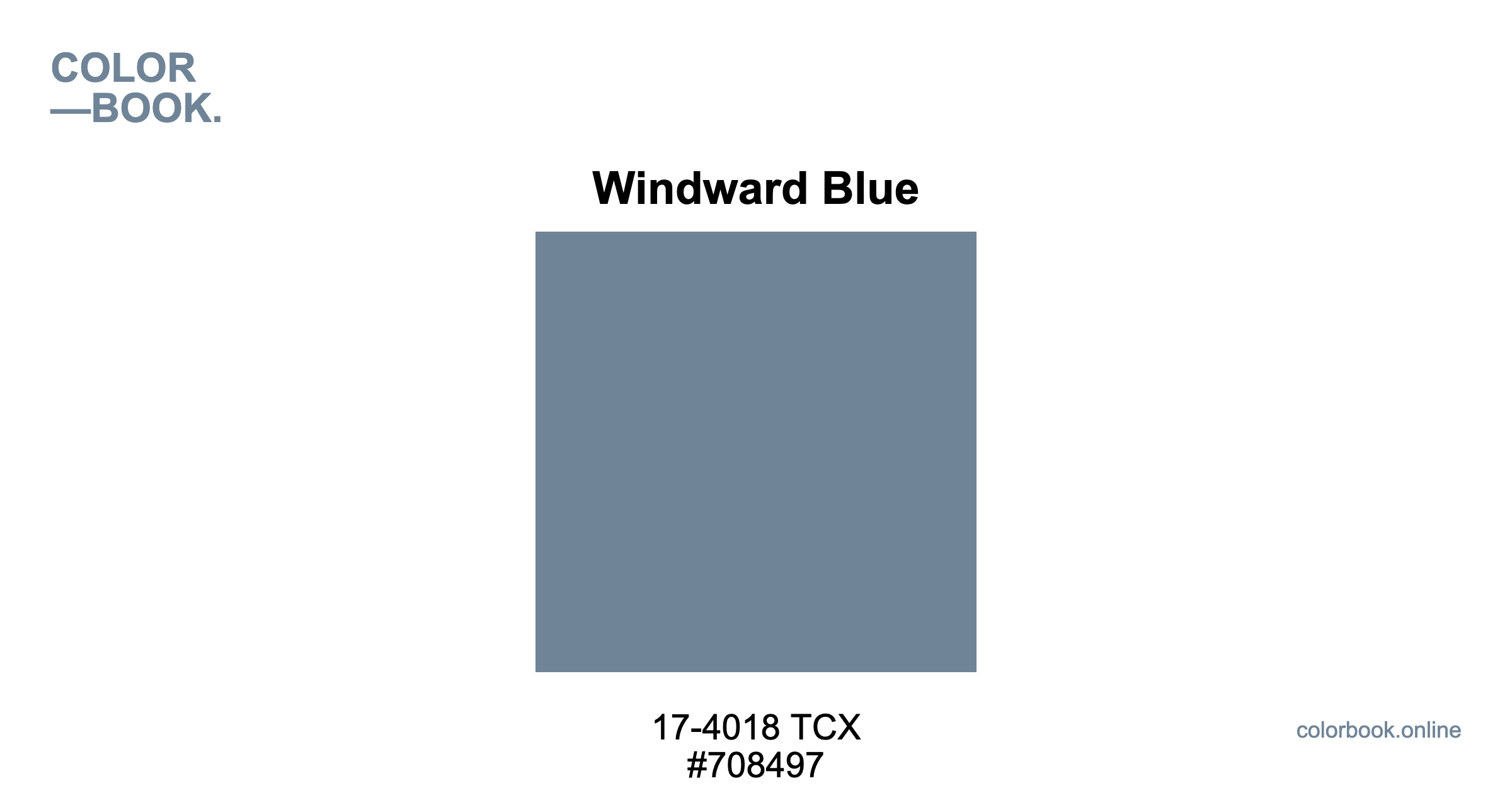 Windward Blue - Pantone 17-4018 TCX | Color Color Guide & Cotton Swatch