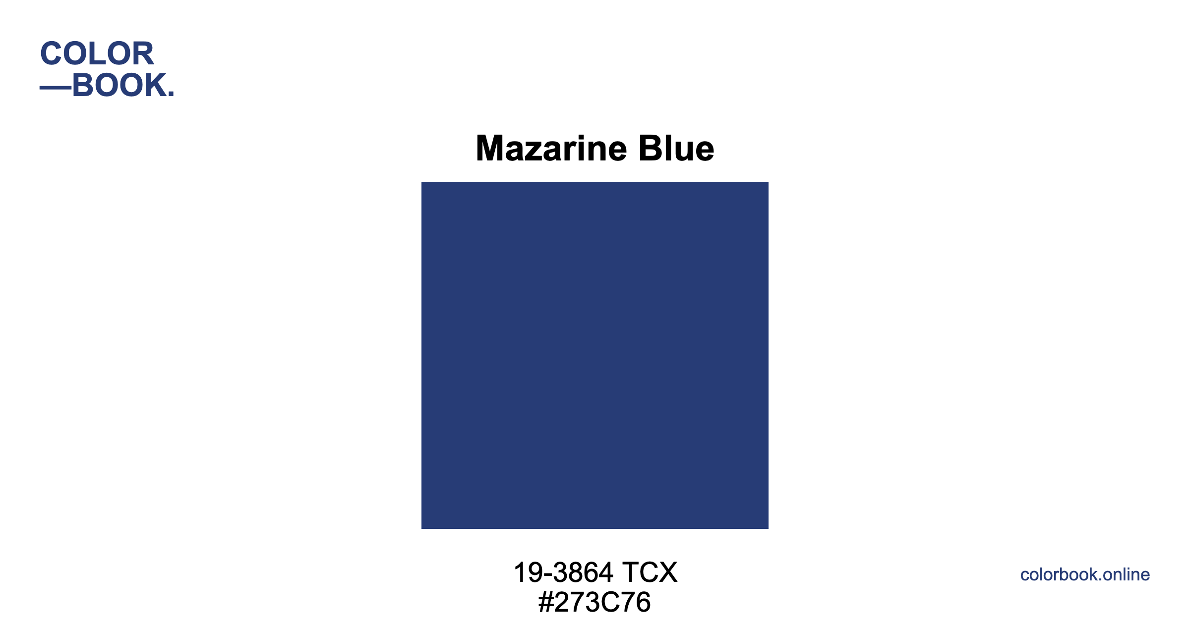 Mazarine Blue - Pantone 19-3864 TCX | Color Color Guide & Cotton Swatch