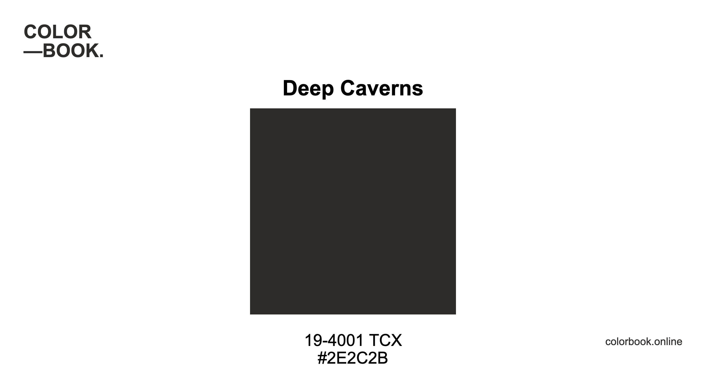 Deep Caverns - Pantone 19-4001 TCX | Black Color Guide & Cotton Swatch