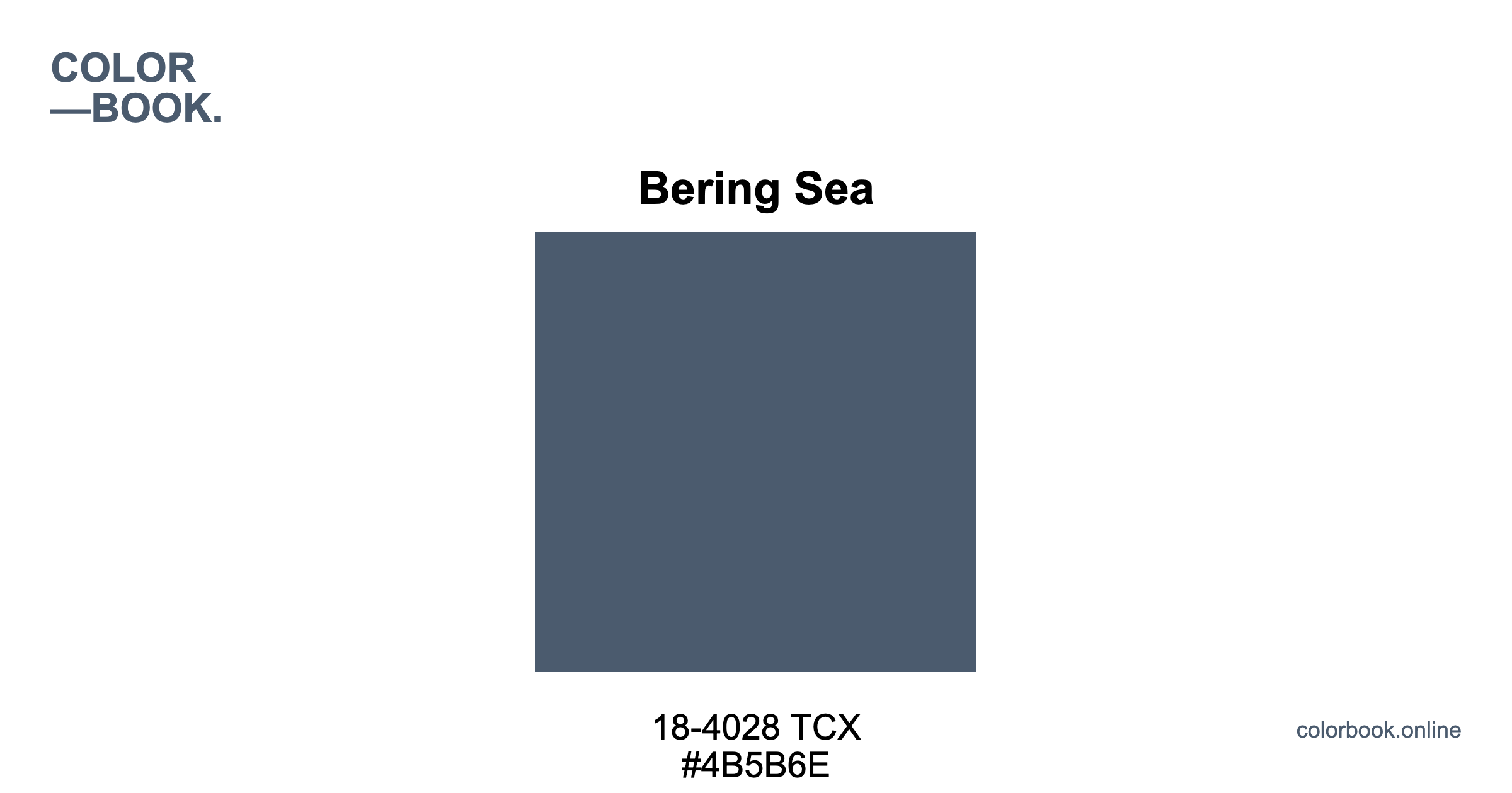 Bering Sea - Pantone 18-4028 TCX | Color Color Guide & Cotton Swatch