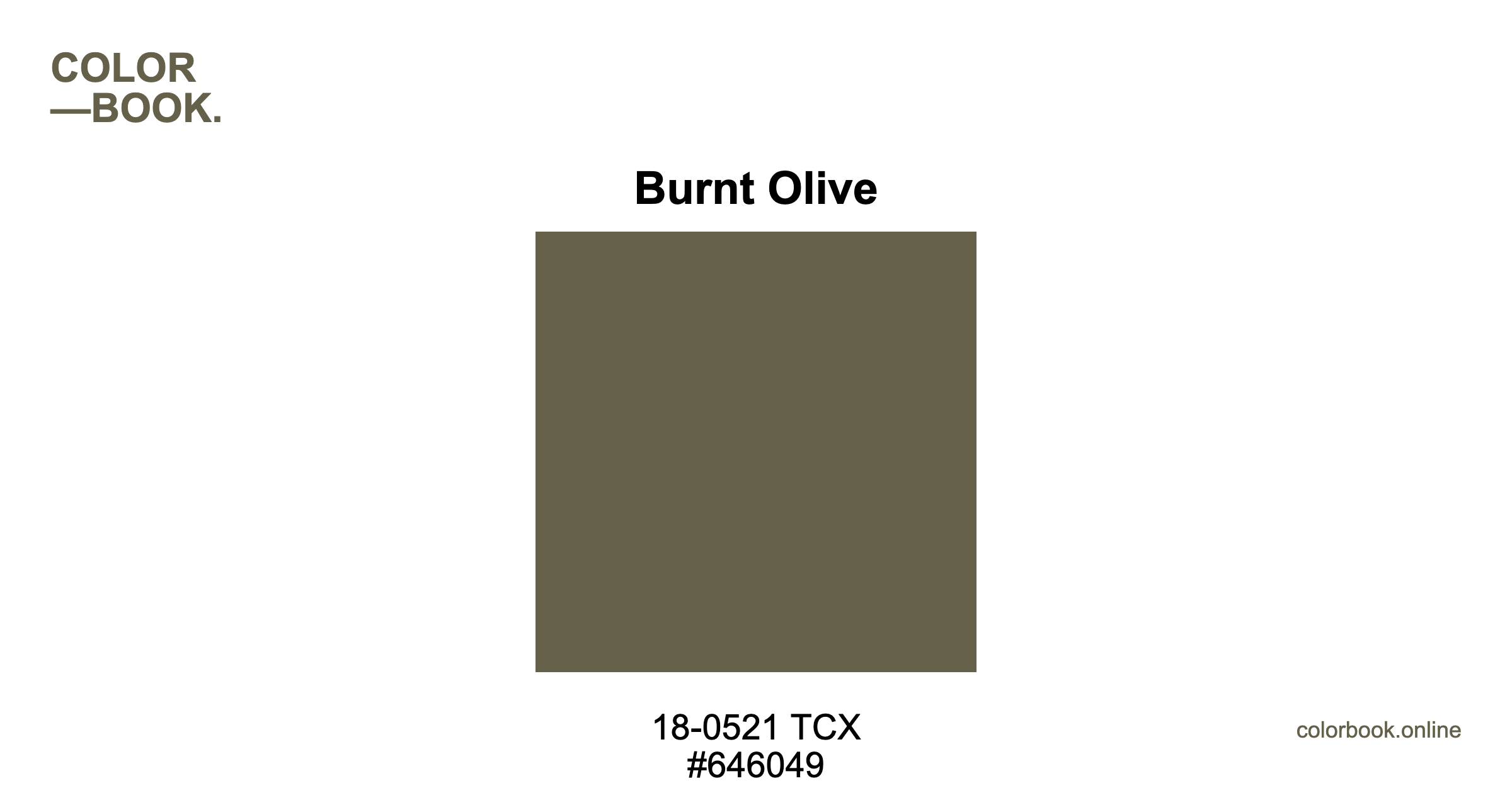 Burnt Olive - Pantone 18-0521 TCX | Color Color Guide & Cotton Swatch