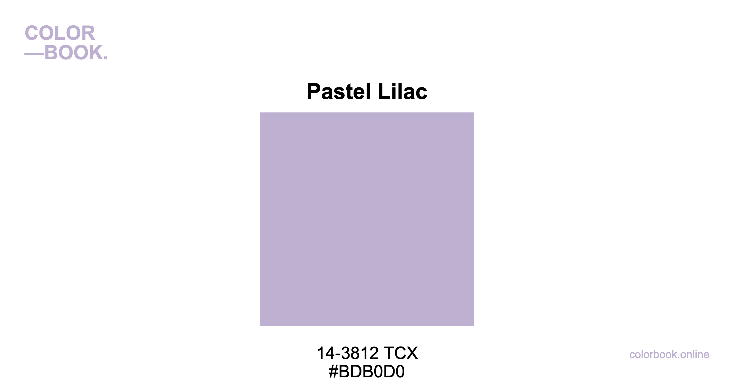 Pastel Lilac - Pantone 14-3812 TCX | Color Color Guide & Cotton Swatch