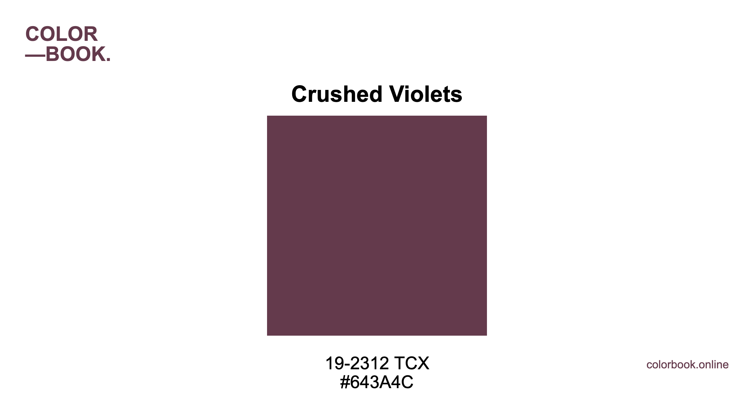 Crushed Violets - Pantone 19-2312 TCX | Red Color Guide & Cotton Swatch