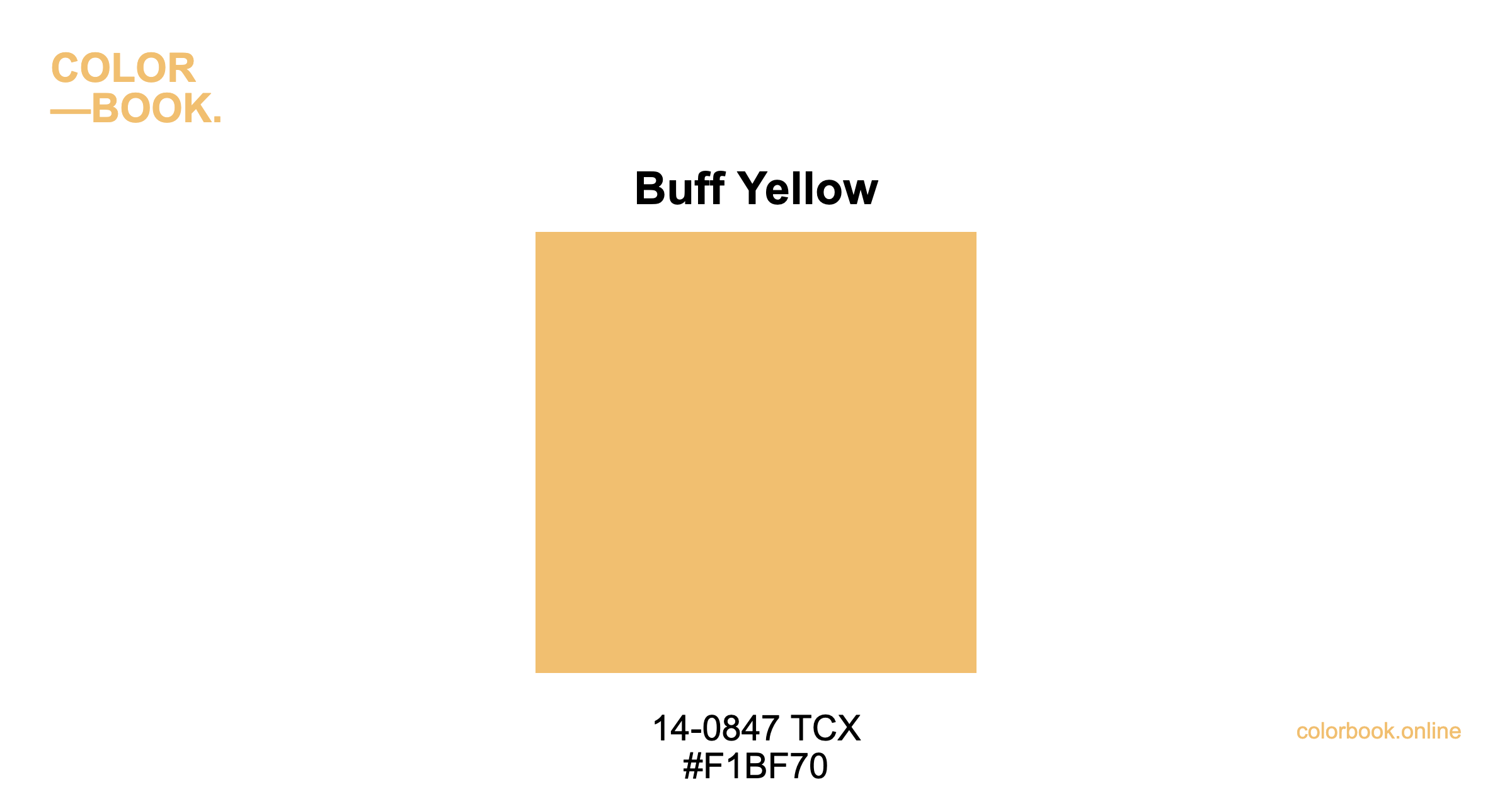 Buff Yellow - Pantone 14-0847 TCX | Color Color Guide & Cotton Swatch