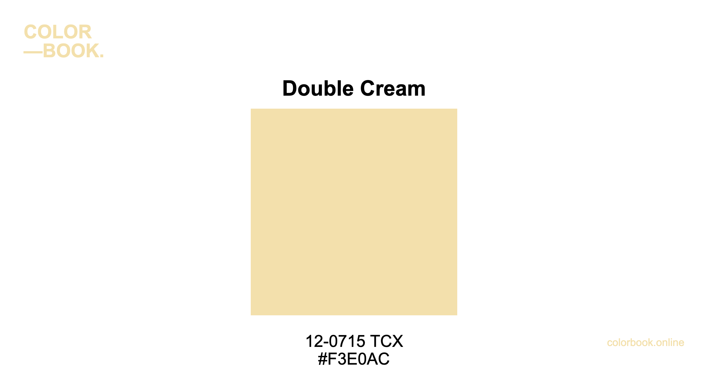 Double Cream - Pantone 12-0715 TCX | Color Color Guide & Cotton Swatch
