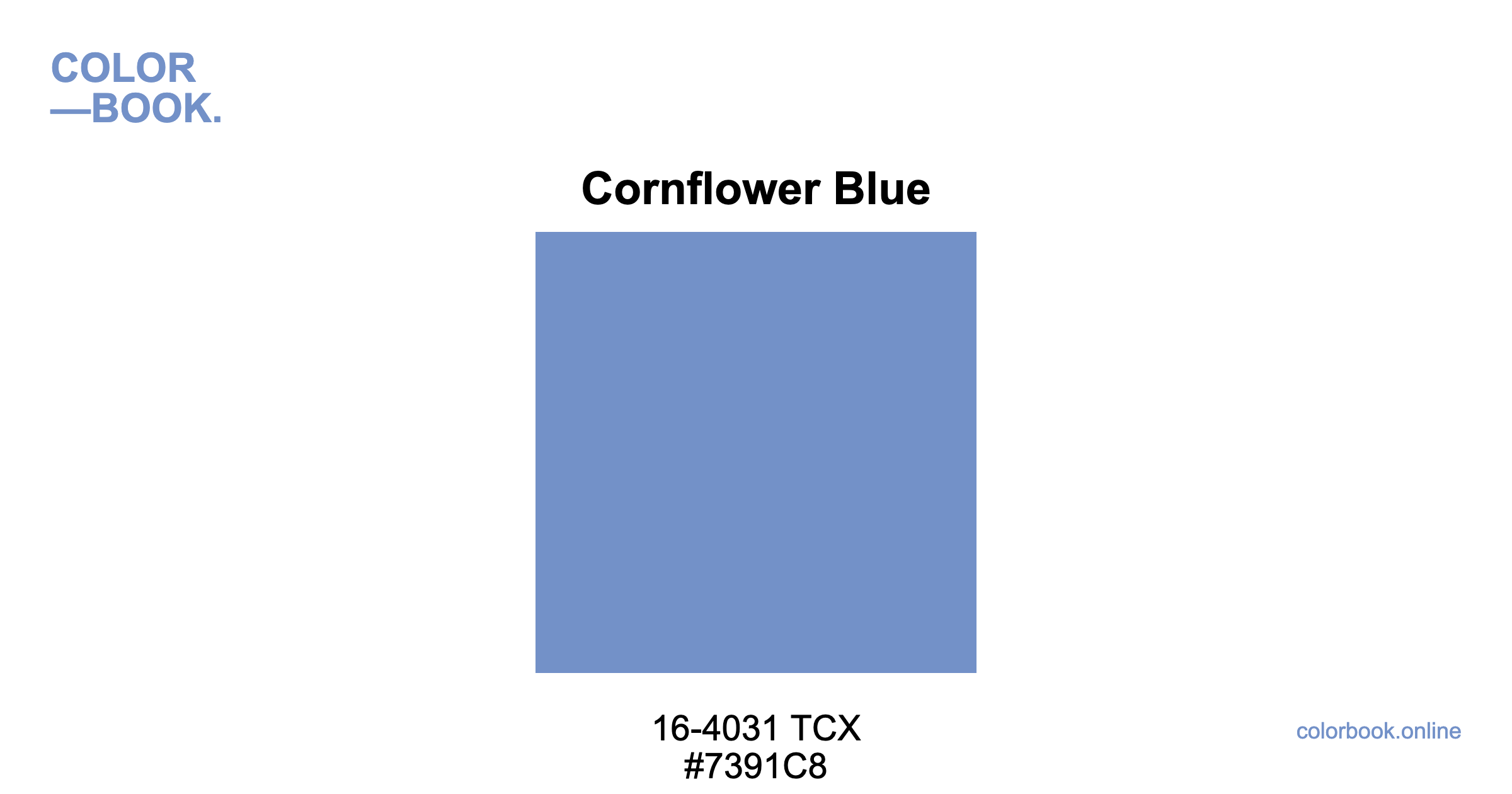 Cornflower Blue - Pantone 16-4031 TCX | Blue Color Guide & Cotton Swatch